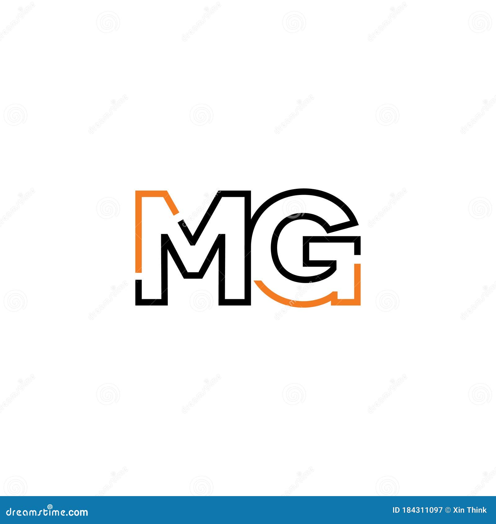 MG Letter Logo Icon Design Template Elements Stock Vector ...