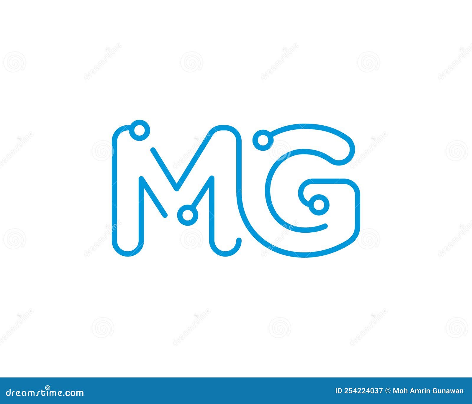 MG Letters, Electronic Circuit, Technology Logo Design Vector 001 Stock ...