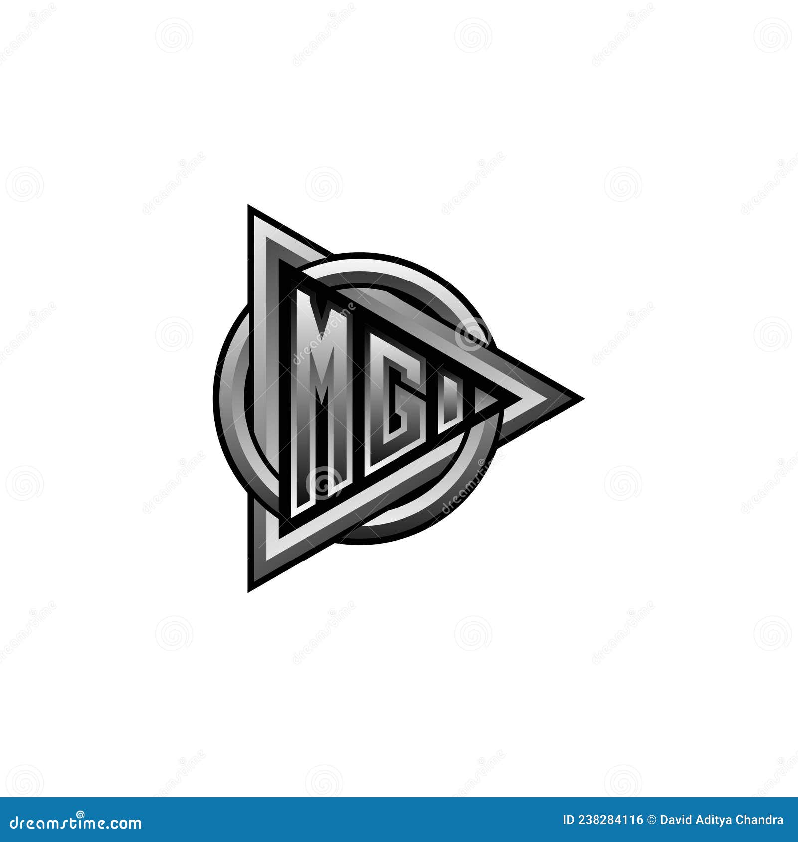 MG Logo Letter Triangle and Circle Rounded Stock Vector - Illustration ...