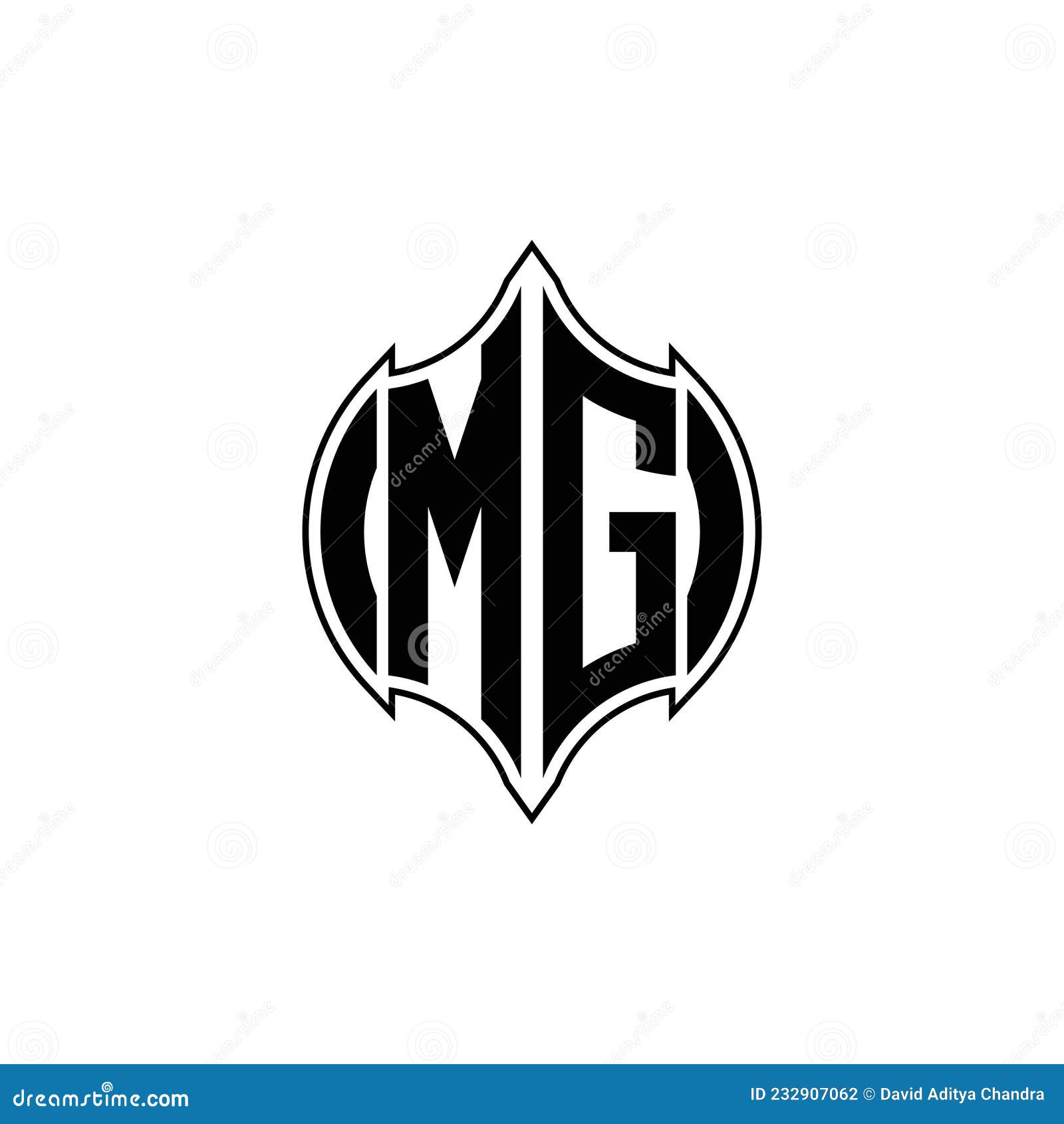 MG Logo Monogram Geometric Shield Shape Style Stock Vector ...