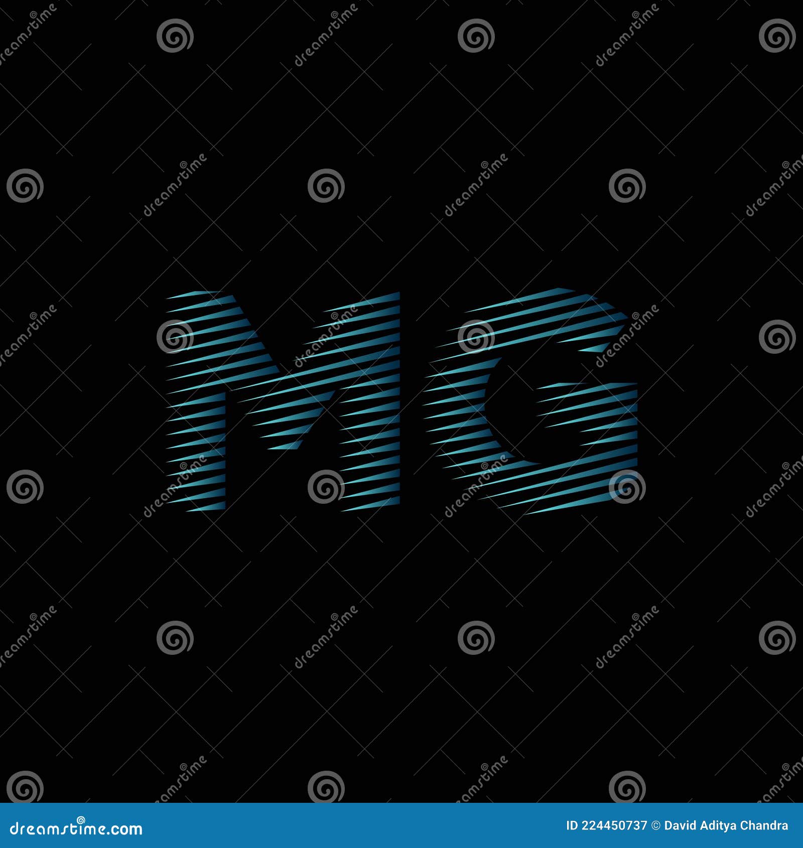 MG Monogram Lines Style Blue Light Vector Stock Vector - Illustration ...