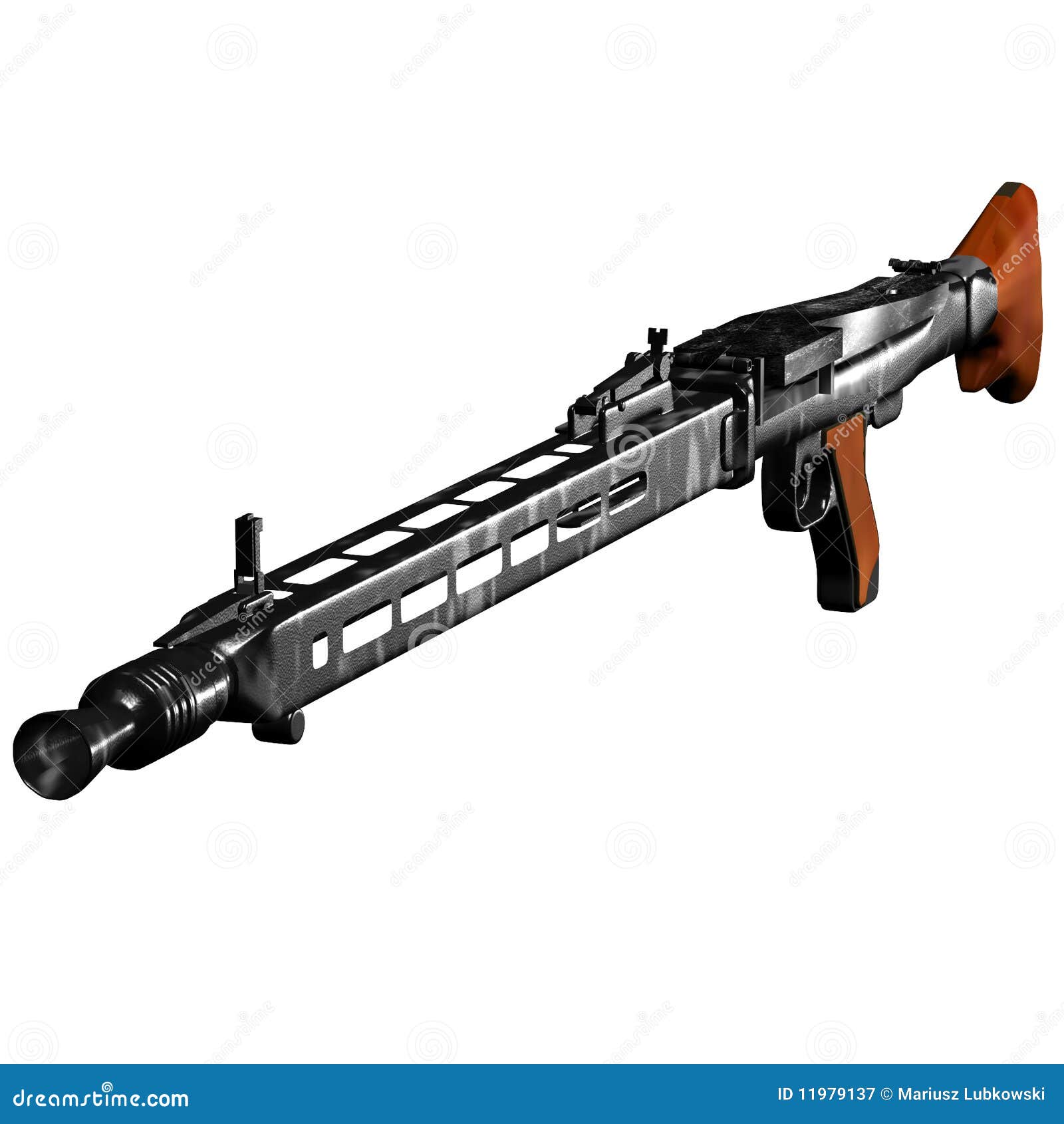 MG42 machinegeweer stock illustratie. Illustration of aanval - 11979137