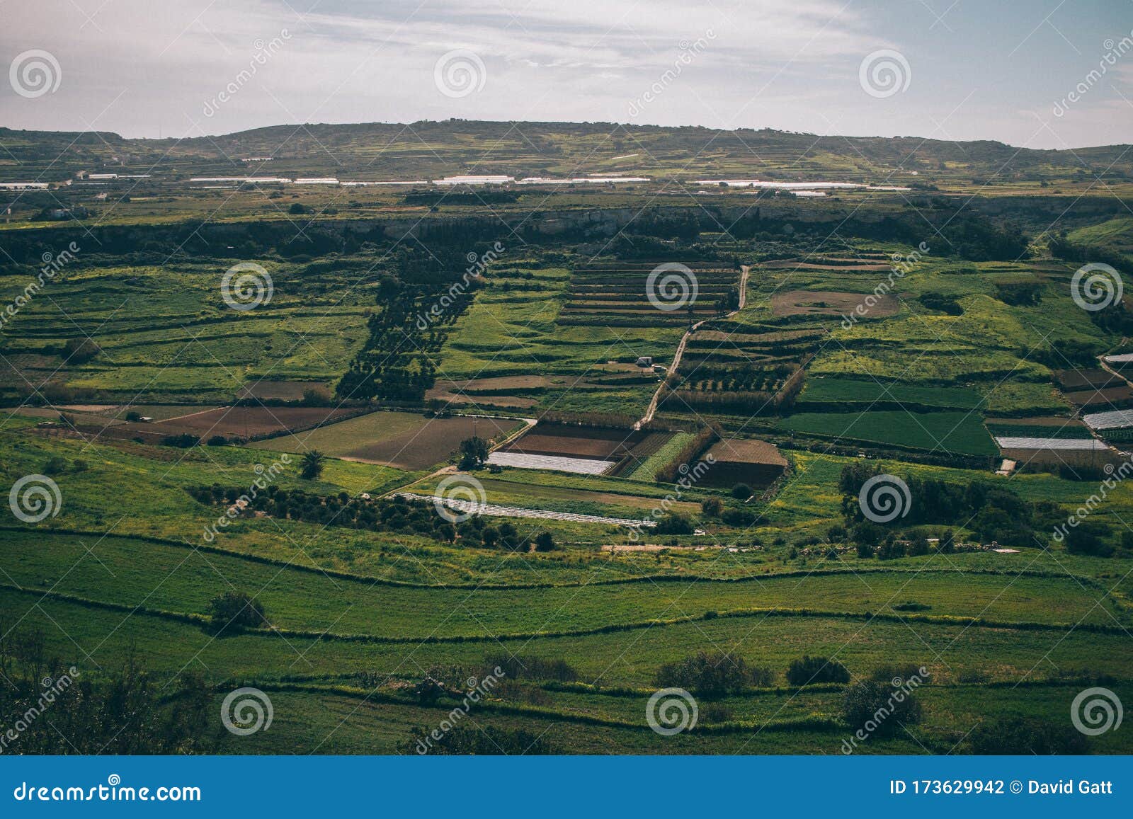 Mgarr Fields stock photo. Image of landscape, quiet - 173629942