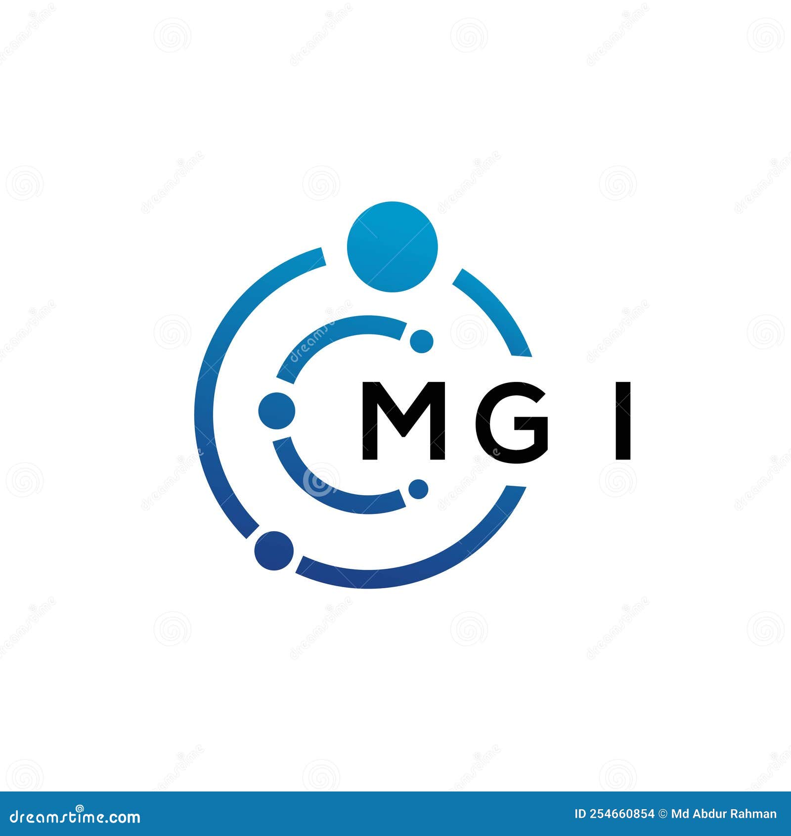 MGI Letter Technology Logo Design on White Background. MGI Creative ...