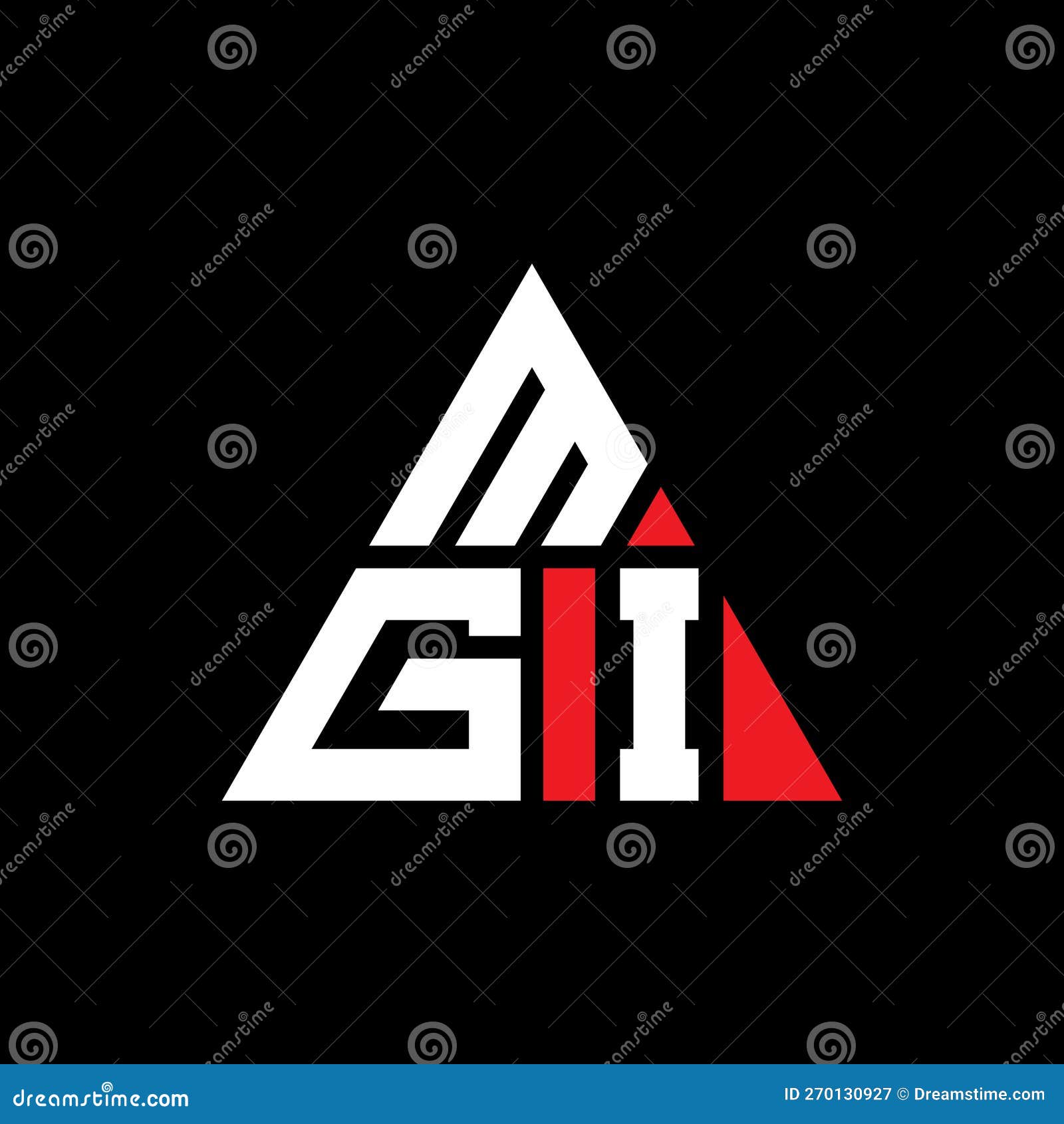 MGI Triangle Letter Logo Design with Triangle Shape. MGI Triangle Logo ...