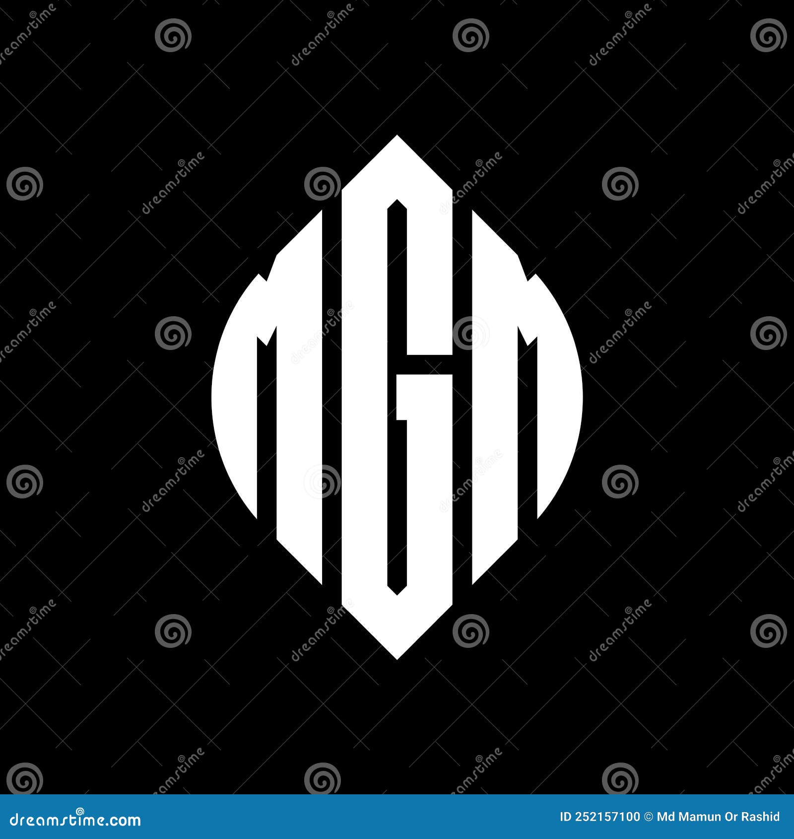 MGM Circle Letter Logo Design with Circle and Ellipse Shape. MGM ...