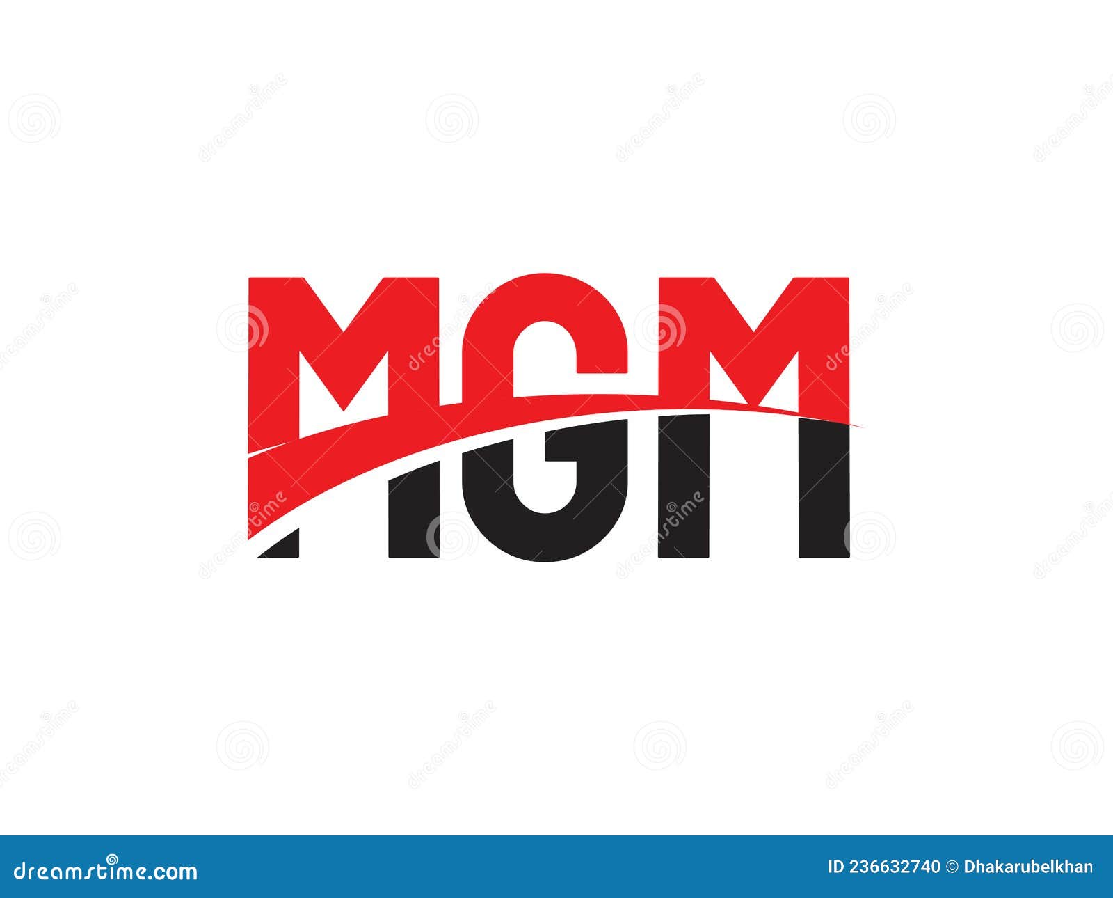 MGM Letter Initial Logo Design Stock Vector - Illustration of emblem ...