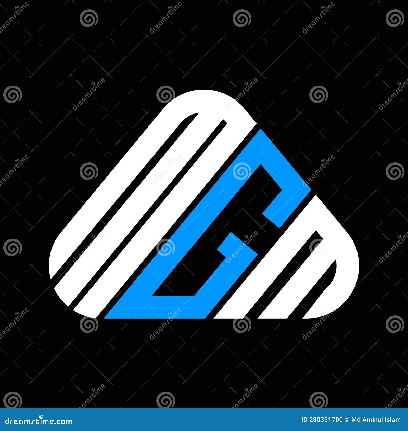 MGM Letter Logo Creative Design with Vector Graphic, MGM Stock Vector ...