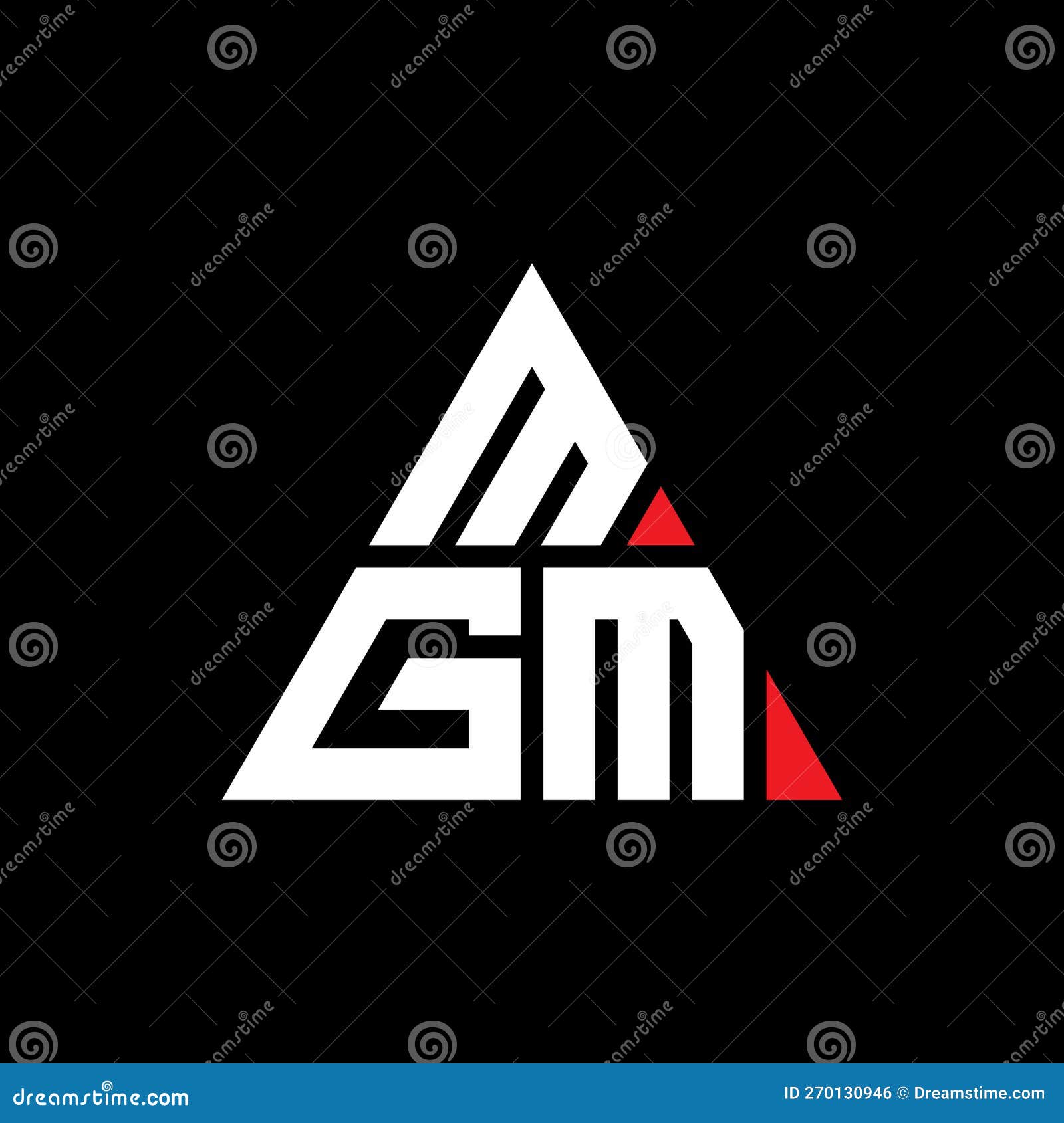 MGM Triangle Letter Logo Design with Triangle Shape. MGM Triangle Logo ...