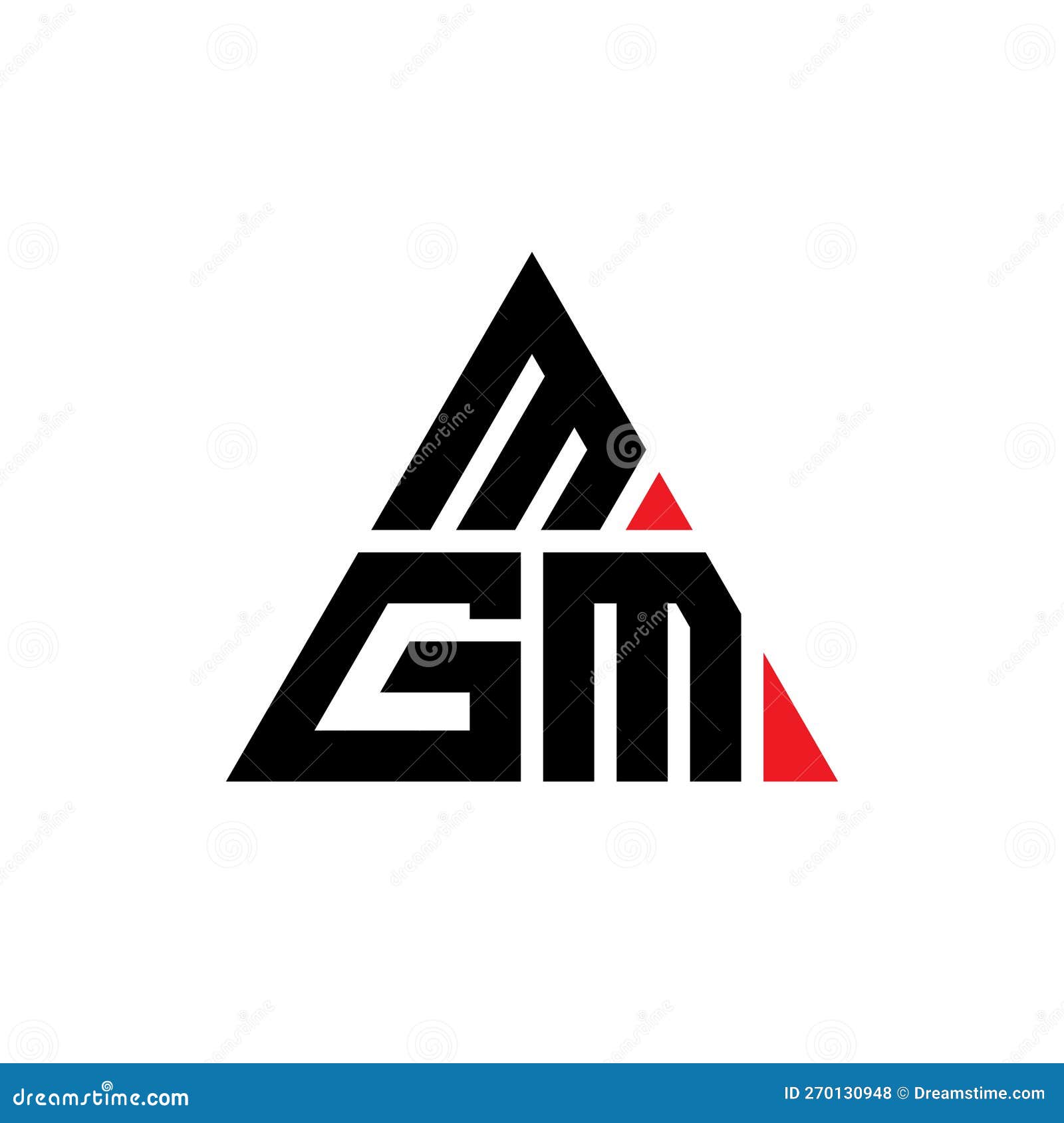 MGM Triangle Letter Logo Design with Triangle Shape. MGM Triangle Logo ...