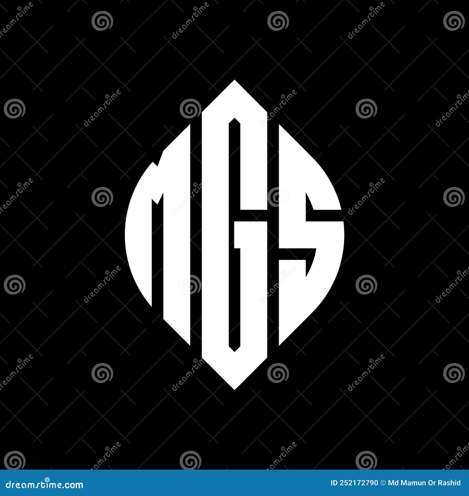 MGS Circle Letter Logo Design with Circle and Ellipse Shape. MGS ...