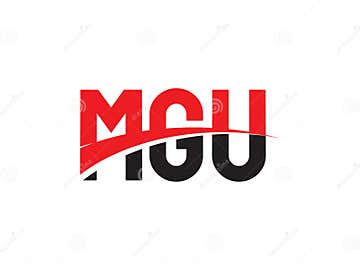 MGU Letter Initial Logo Design Stock Vector - Illustration of banner ...