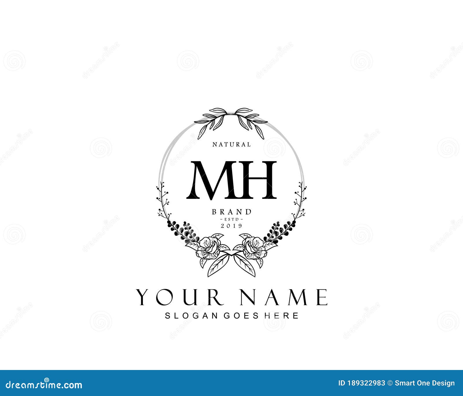 Initial MH Signature Logo Template Vector Stock Vector - Illustration ...