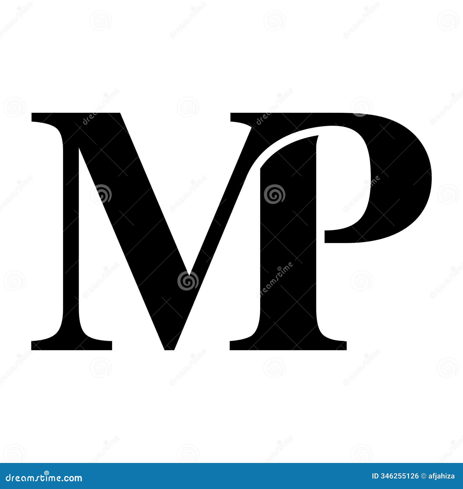 MP Letter Black Logo Icon Template 1 Stock Vector - Illustration of ...
