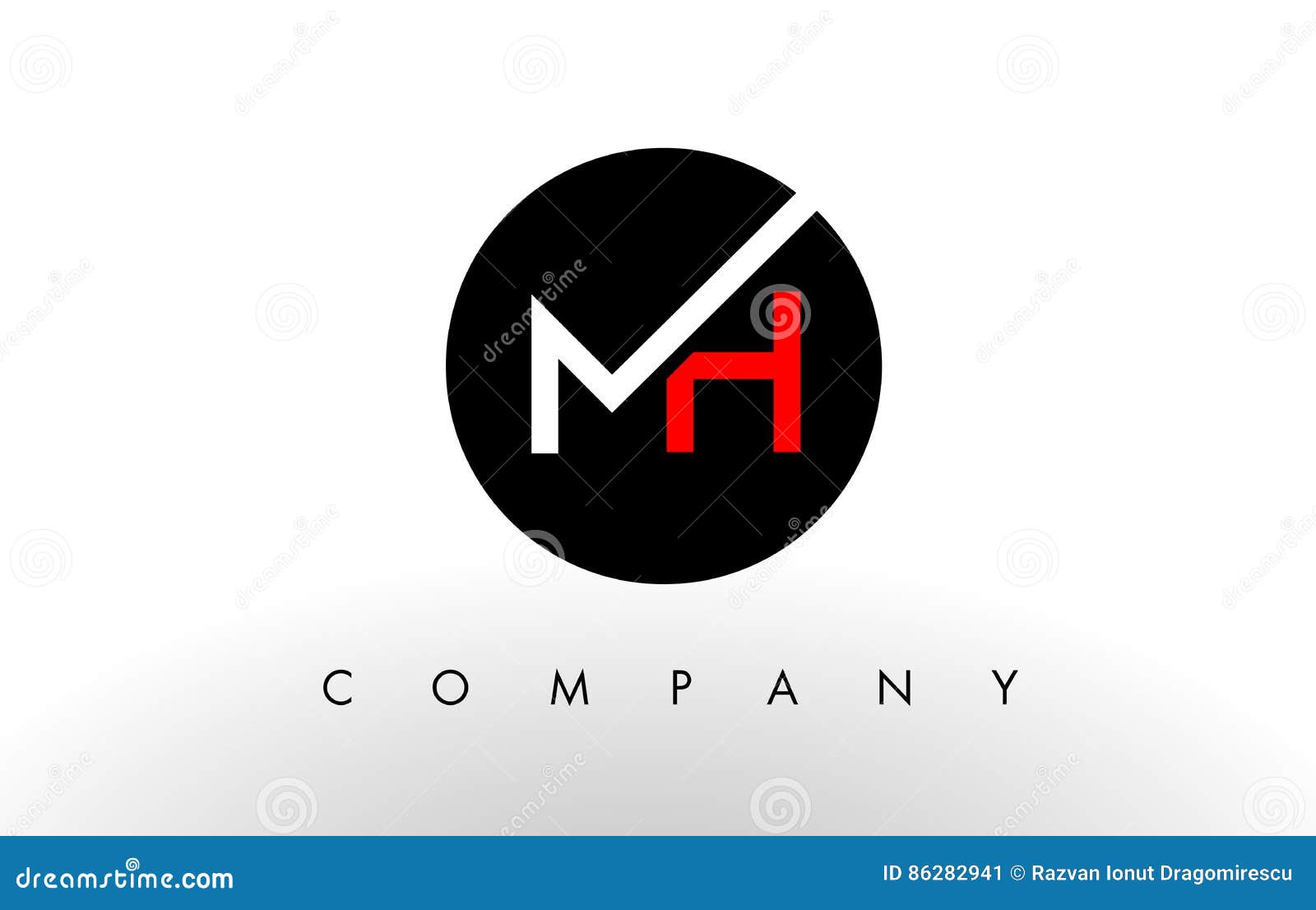 MH Logo. Letter Design Vector. Stock Vector - Illustration of modern ...