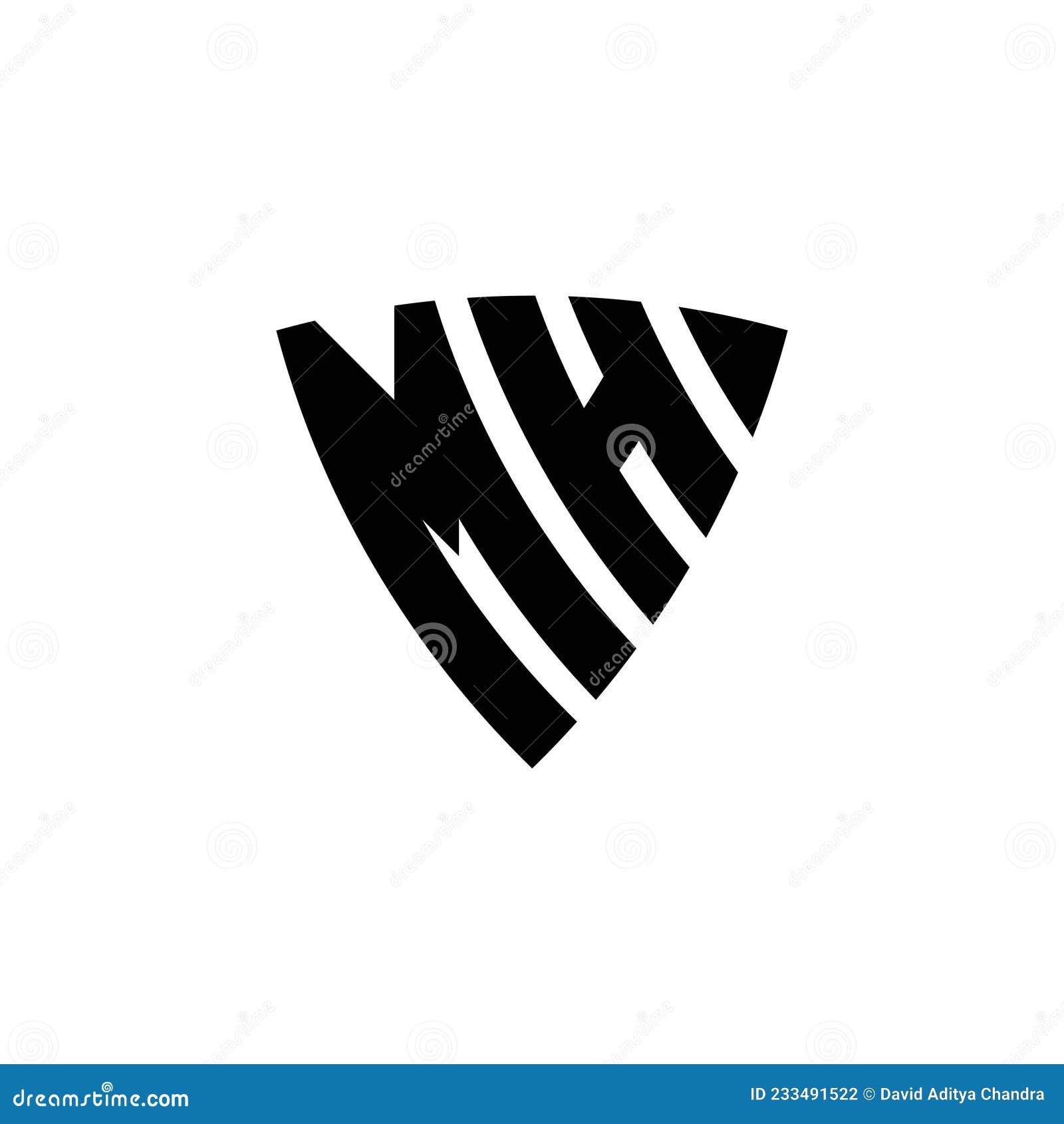 MH Logo Monogram Triangle Shield Style Stock Vector - Illustration of ...
