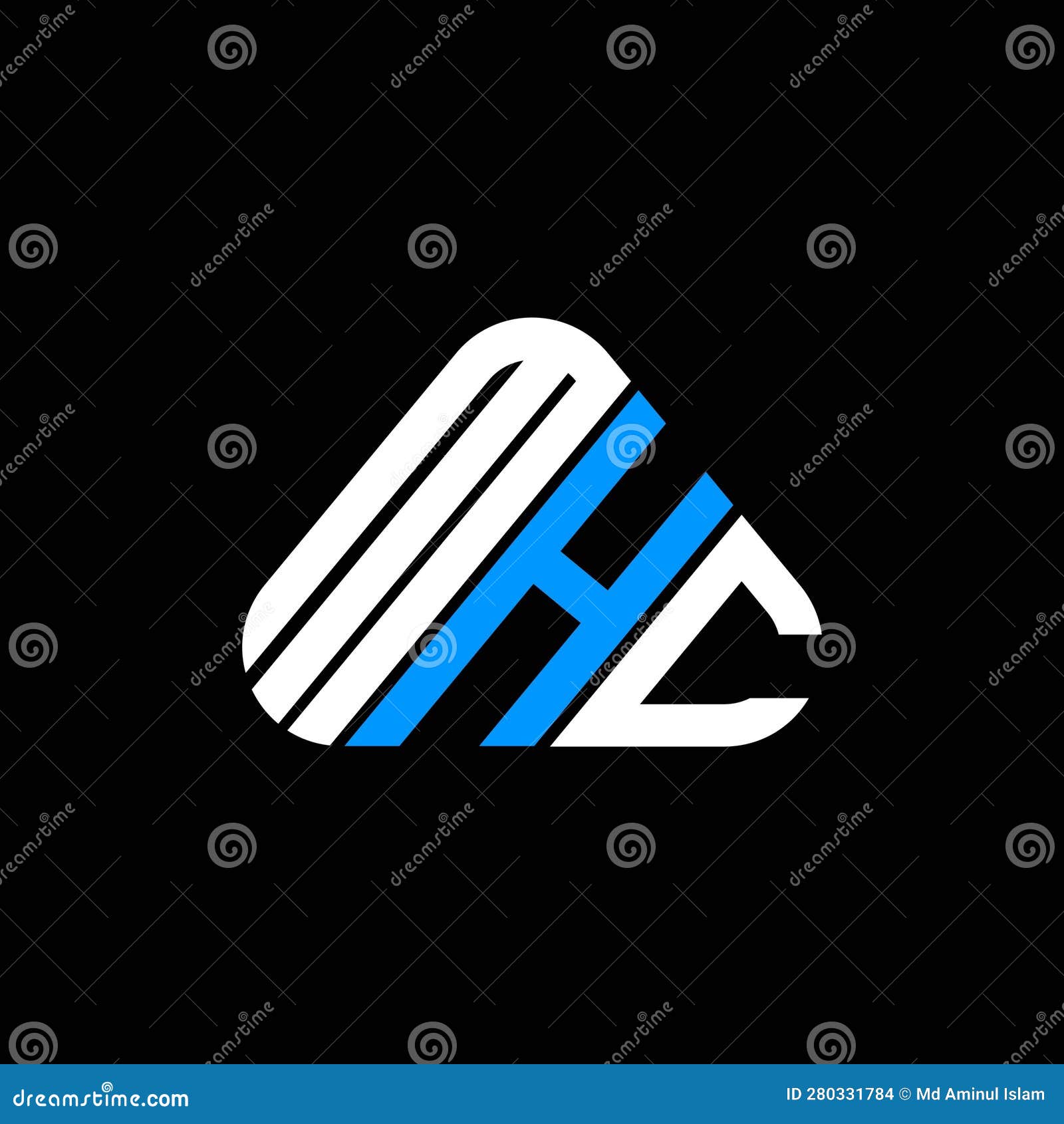 MHC Letter Logo Creative Design with Vector Graphic, MHC Stock Vector ...