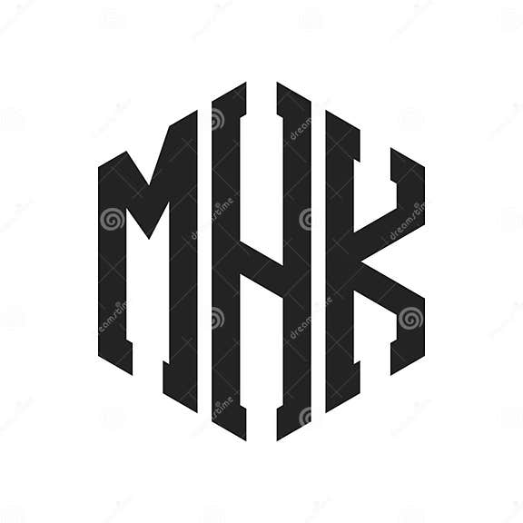 MHK Logo Design. Initial Letter MHK Monogram Logo Using Hexagon Shape ...