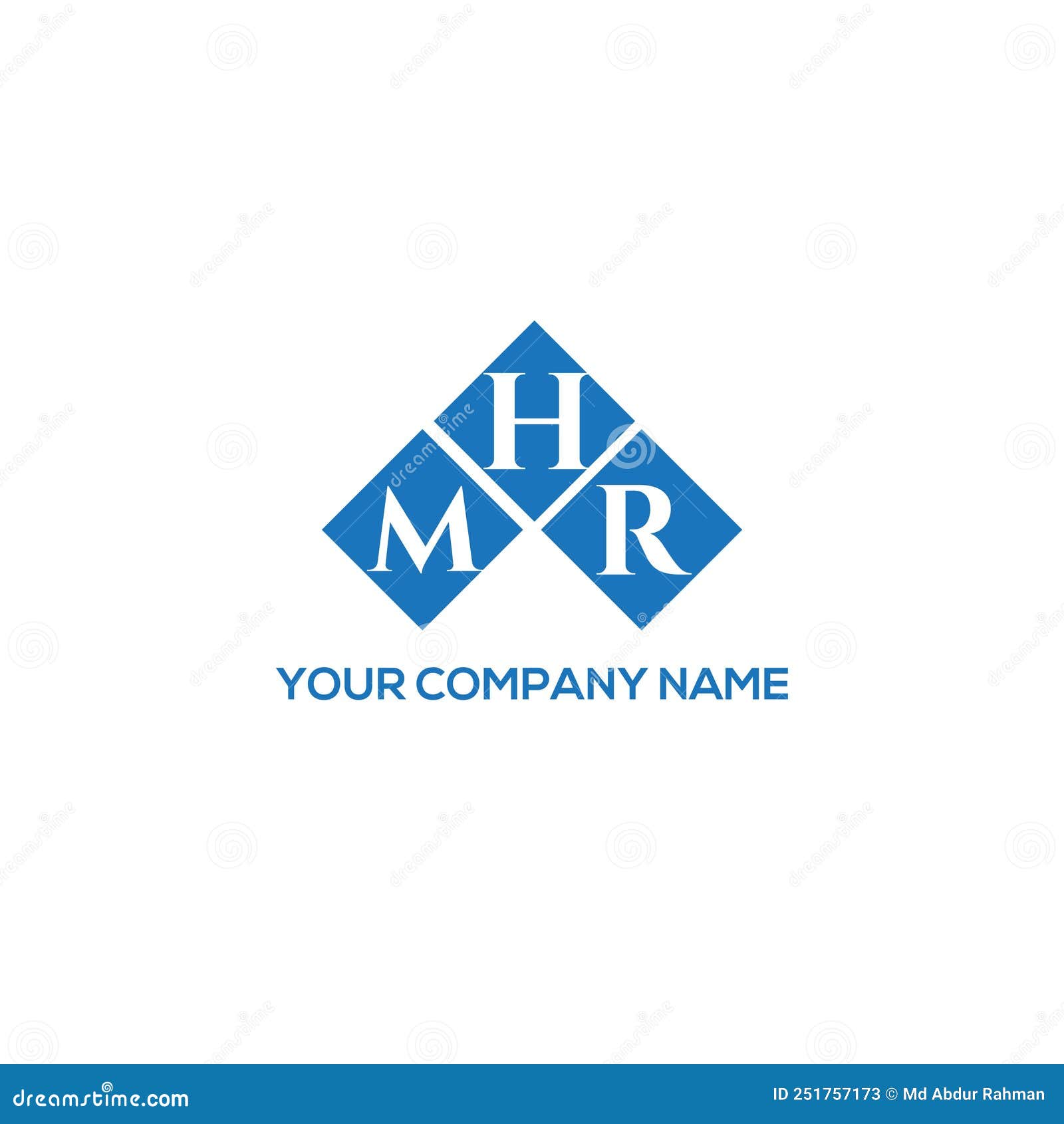 MHR Letter Logo Design on WHITE Background. MHR Creative Initials ...