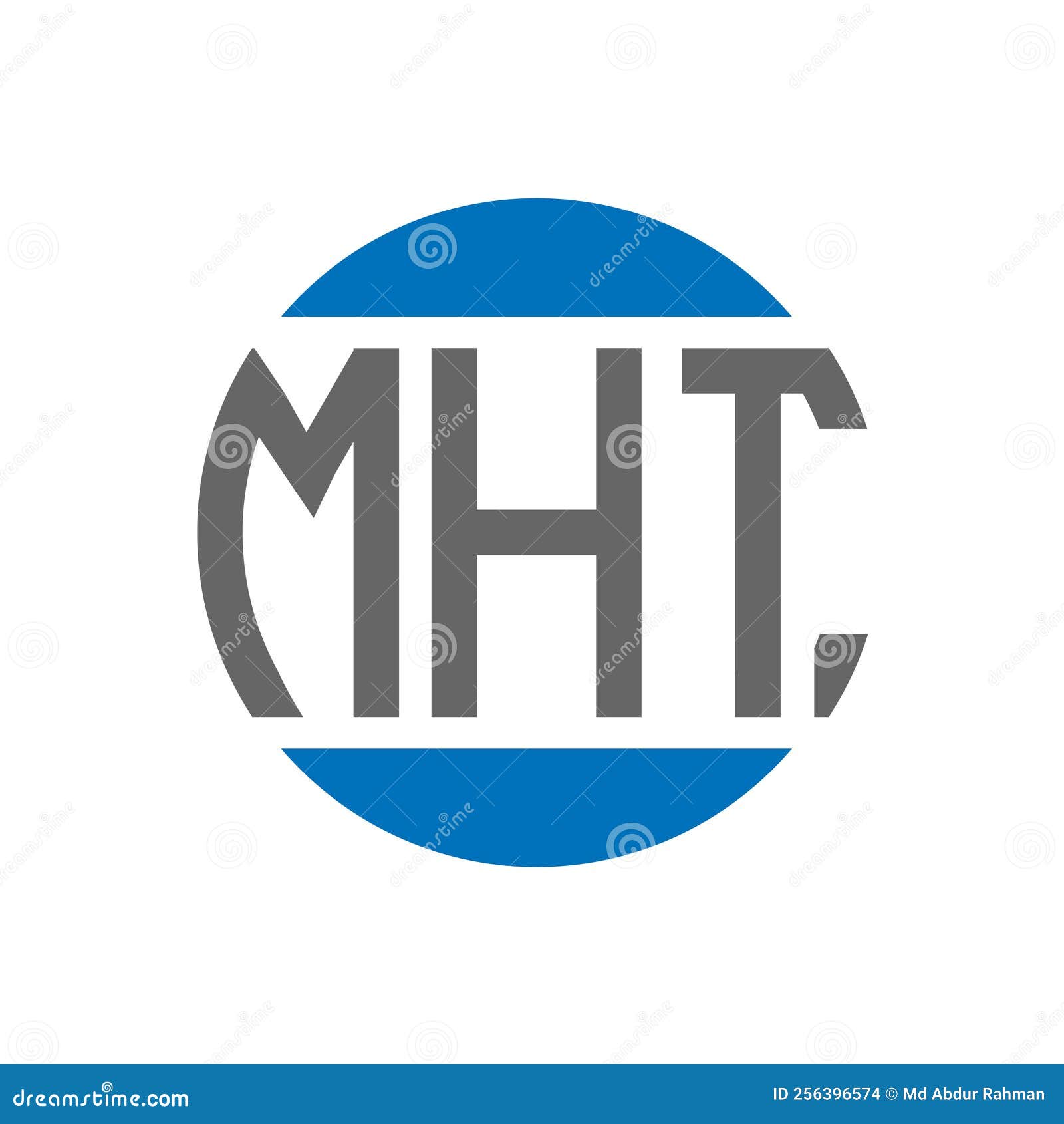 MHT Letter Logo Design on White Background. MHT Creative Initials ...