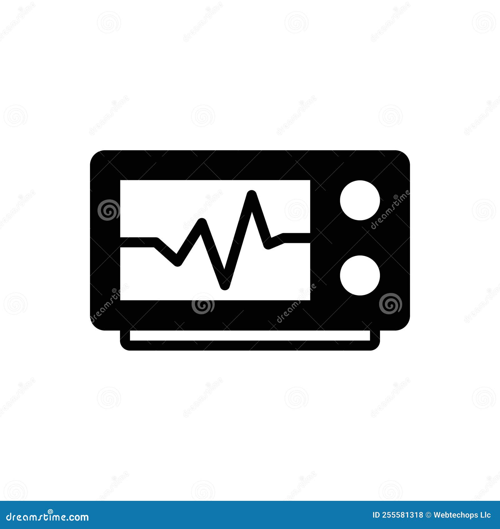 Black Solid Icon for Mhz, Audio and Computer Stock Vector ...