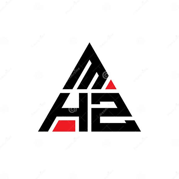MHZ Triangle Letter Logo Design with Triangle Shape. MHZ Triangle Logo ...