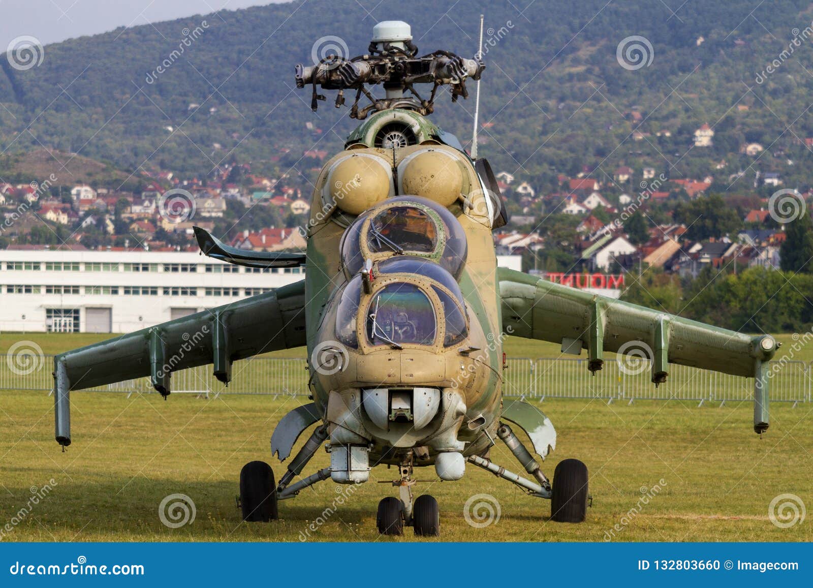 Mi-24 Attack Helicopter on Display during the Air Show. Editorial Image ...