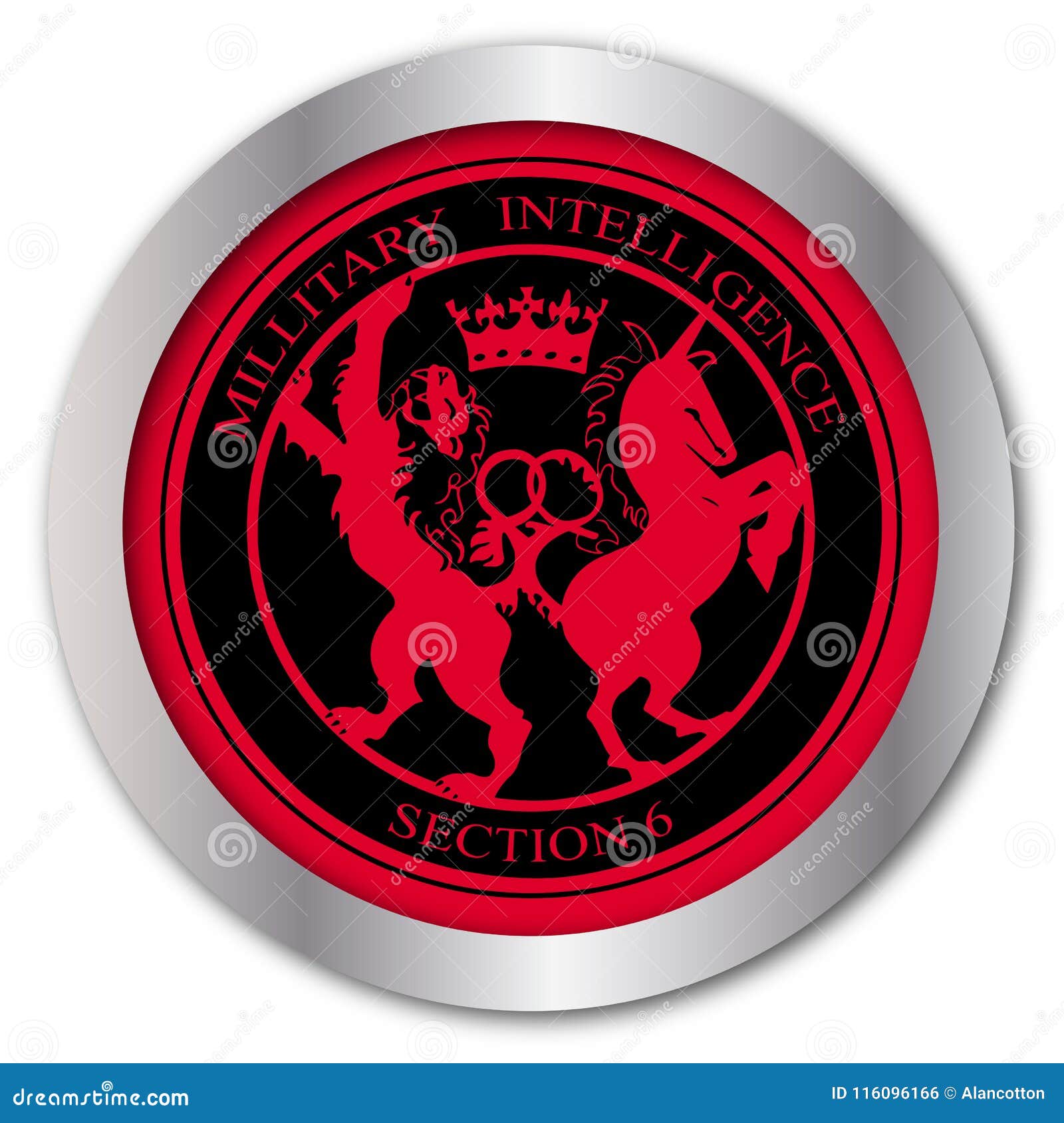 Mi6 Badge Button stock vector. Illustration of watermark - 116096166