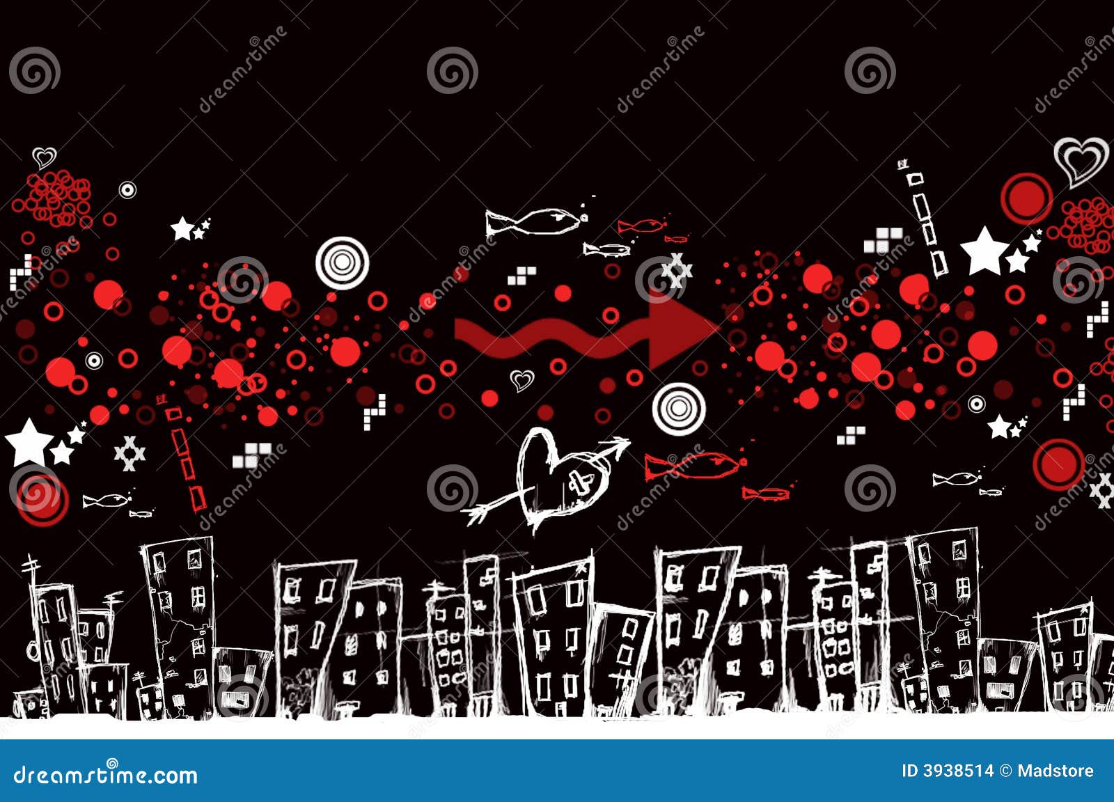 Mi ciudad ideal stock de ilustración. Ilustración de amor - 3938514