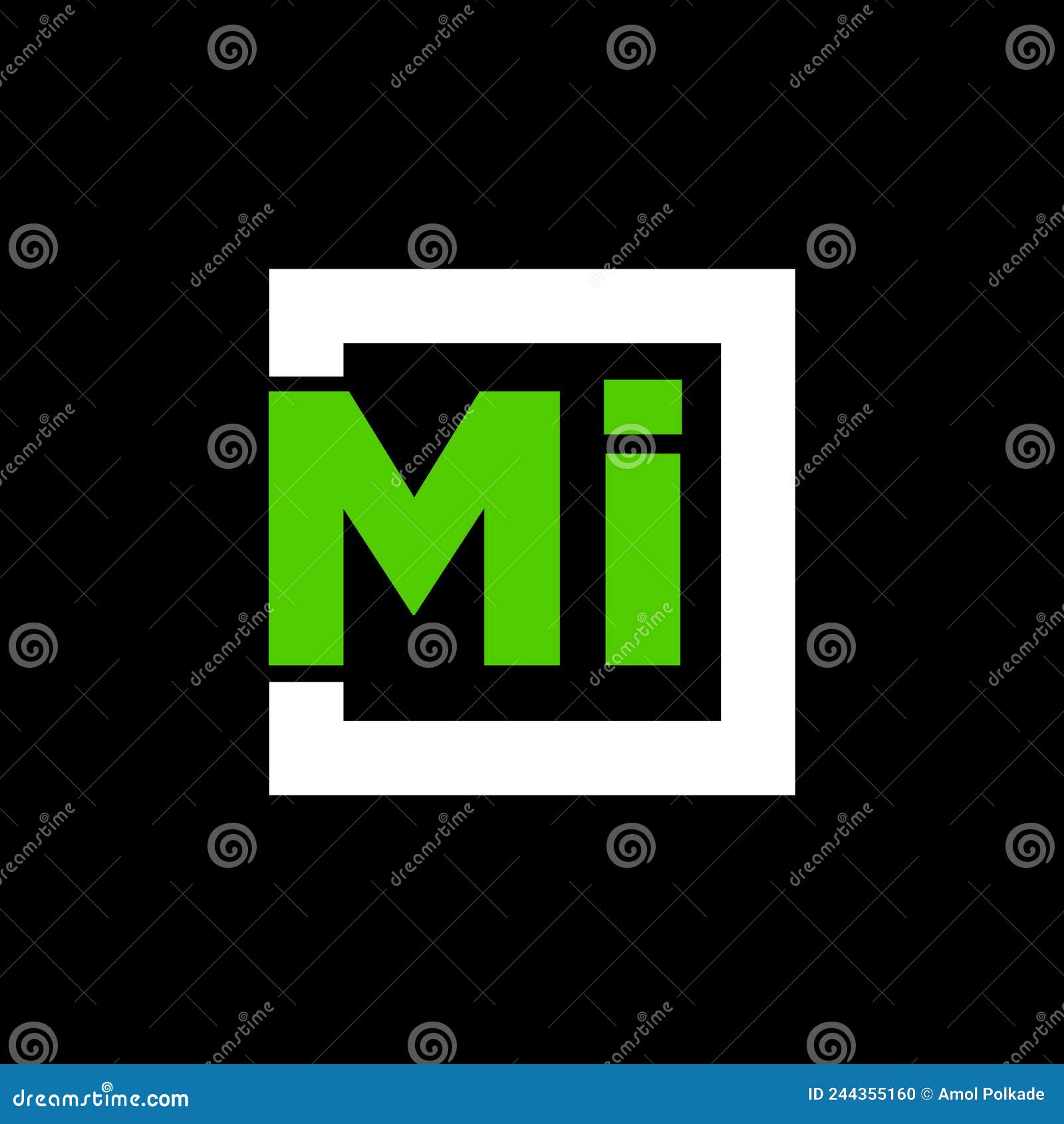 MI Company Name Letters Icon. Mi Brand Monogram Stock Vector ...