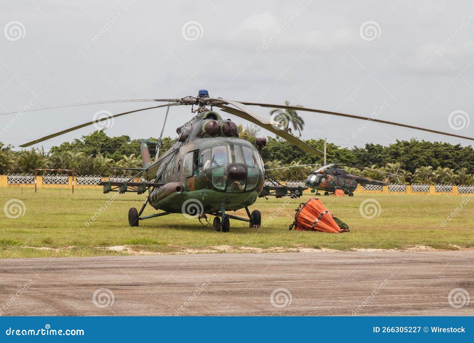 MI-17 Helicopter of the Cuban Armed Forces on the Field, Matanzas ...