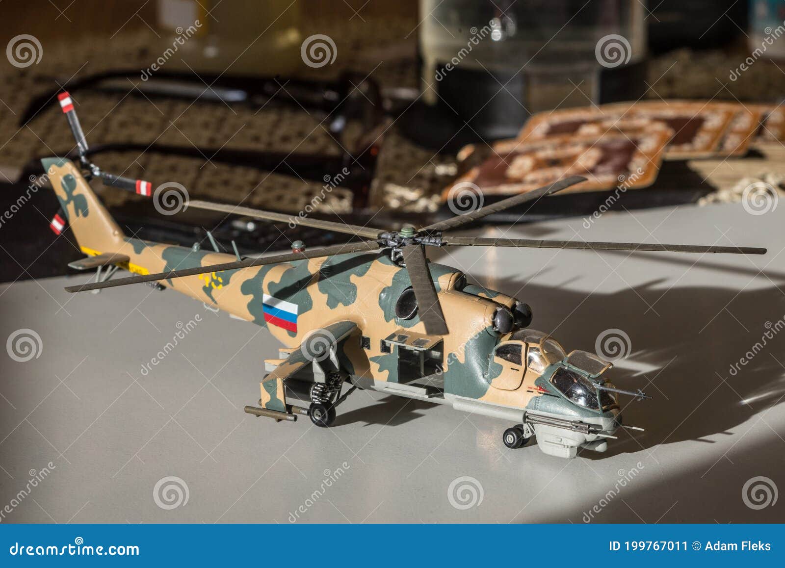 Mi 24 Hind Assembled and Painted Plastic Helicopter Model Kit Editorial ...