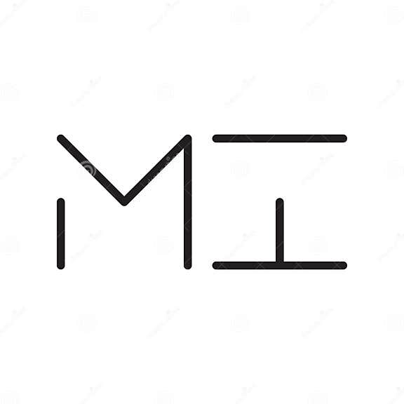Mi Initial Letter Vector Logo Icon Stock Vector - Illustration of ...