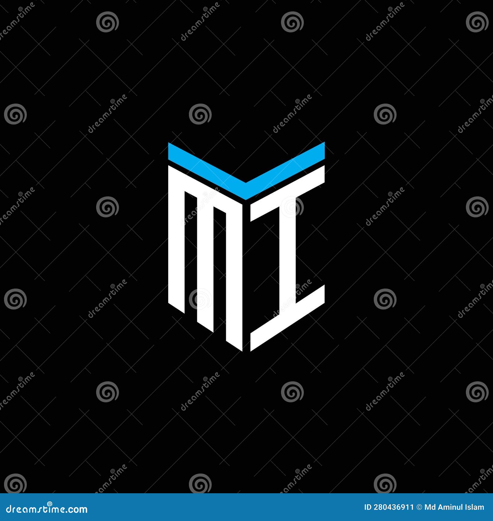 MI Letter Logo Creative Design with Vector Graphic Stock Vector ...