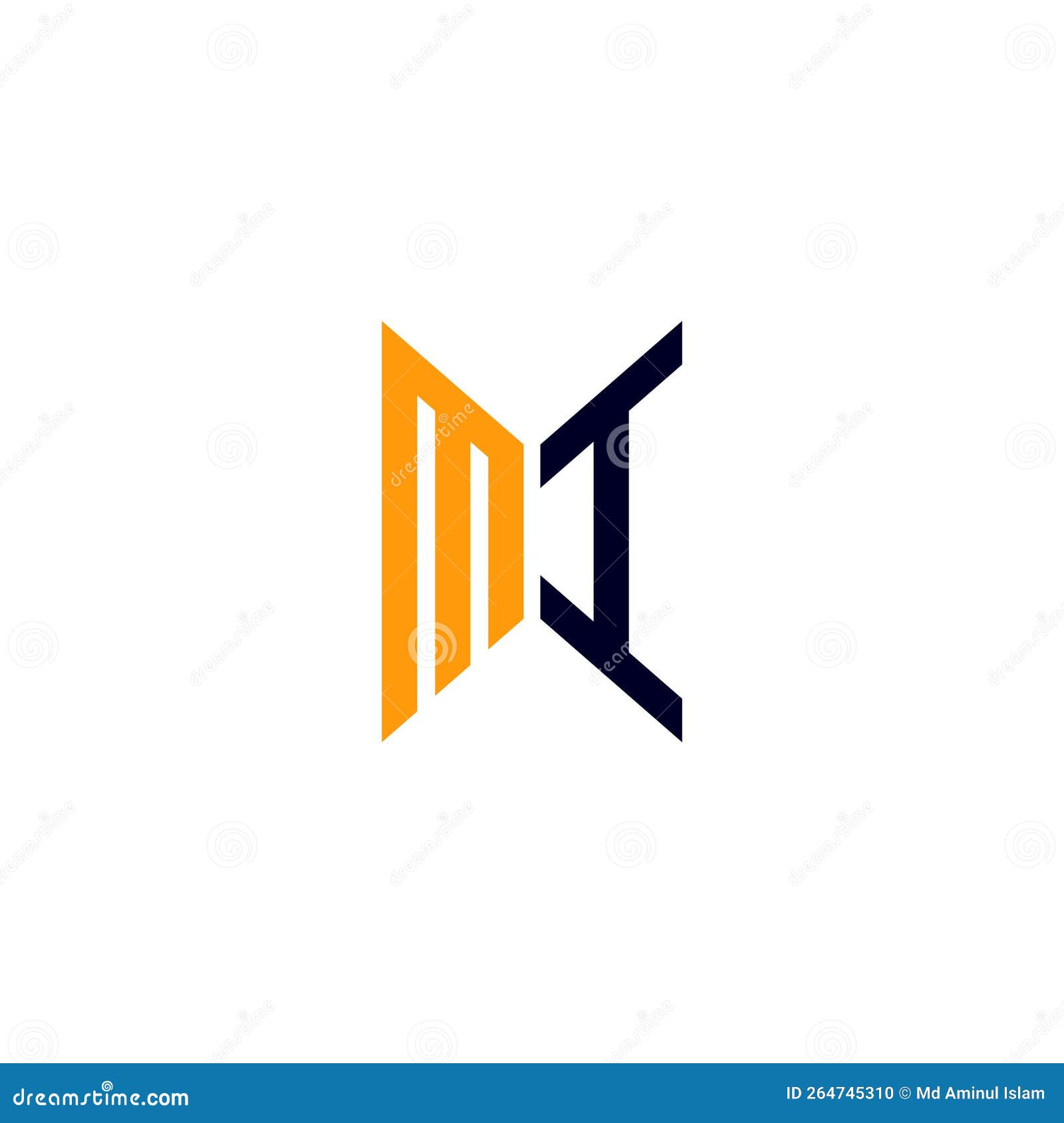 MI Letter Logo Creative Design with Vector Graphic Stock Illustration ...