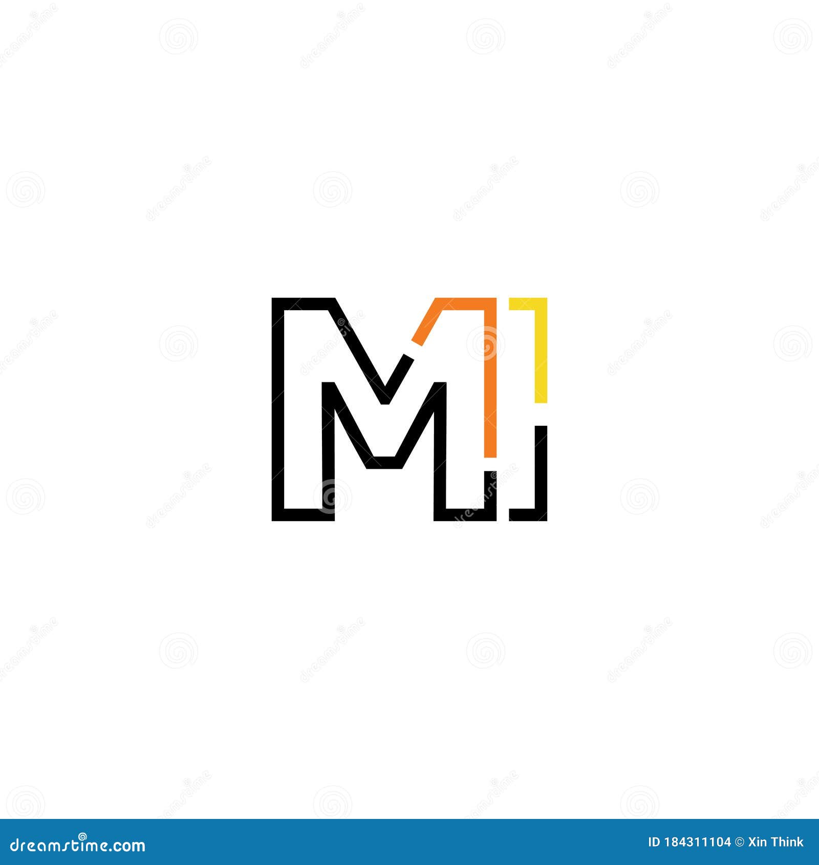 MI Letter Logo Icon Design Template Elements Stock Vector ...