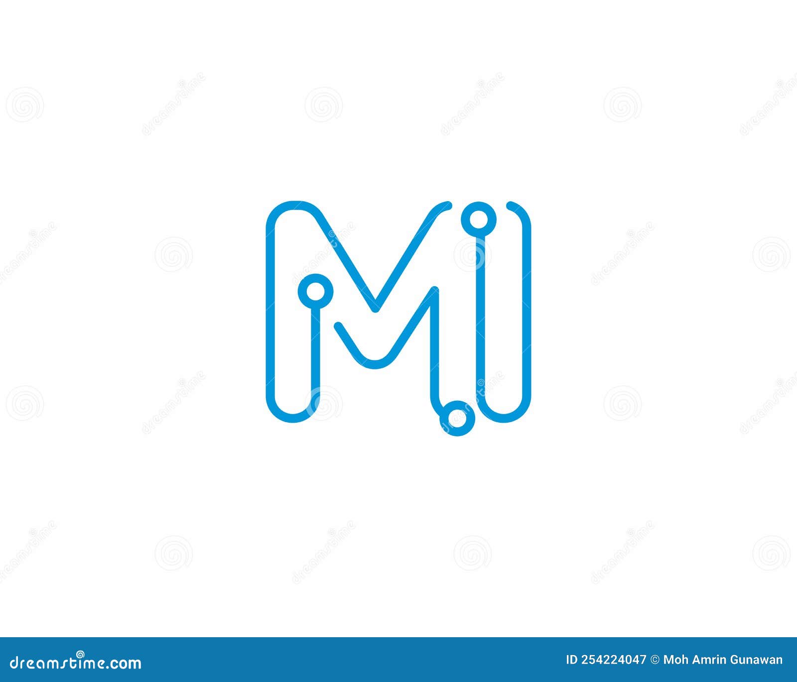 MI Letters, Electronic Circuit, Technology Logo Design Vector 001 Stock ...