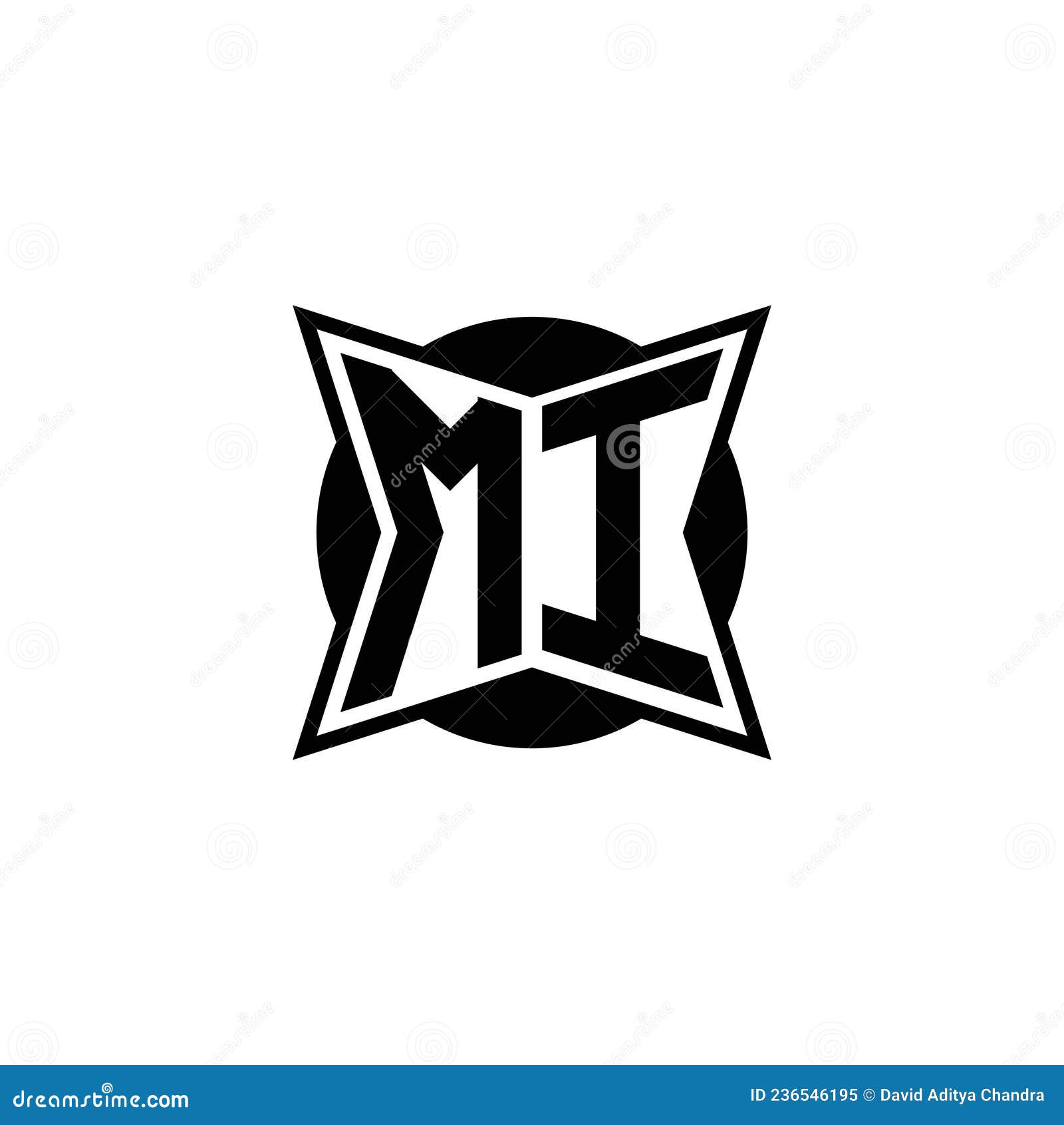 MI Logo Monogram Geometric Modern Design Stock Vector - Illustration of ...