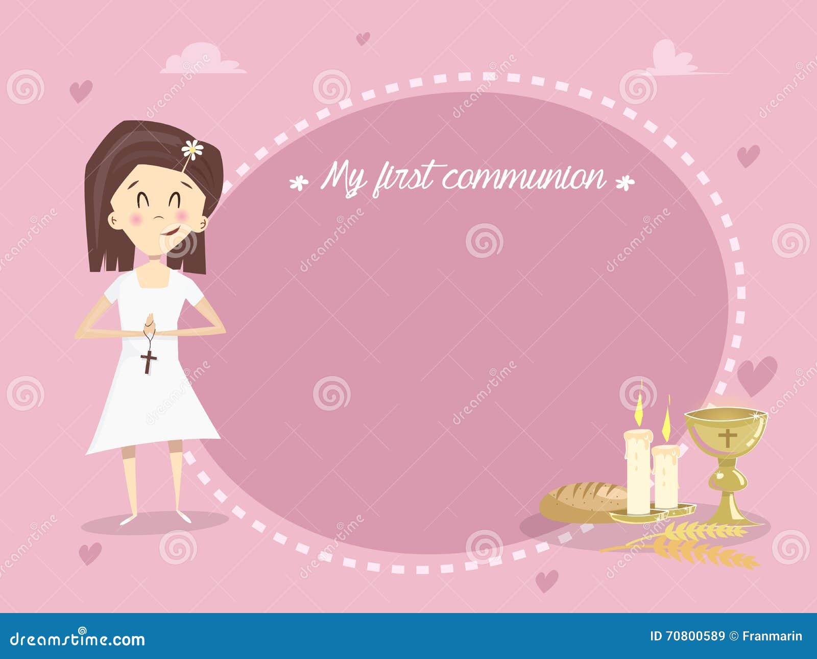 Mi Primera Comunión Santa Vector Ilustración del Vector - Ilustración ...