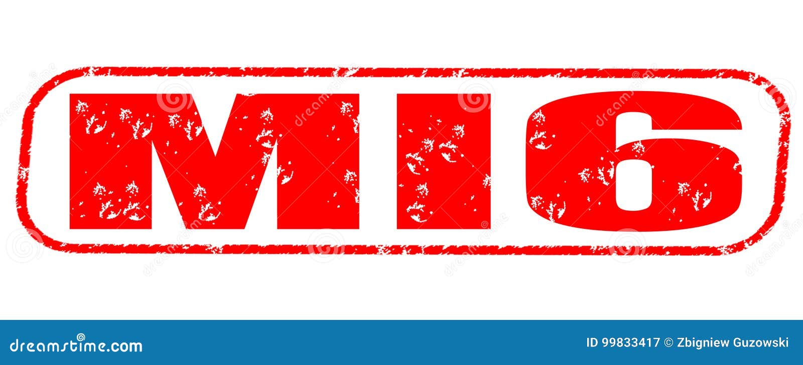 Mi6 Stamp on White Background Stock Illustration - Illustration of text ...