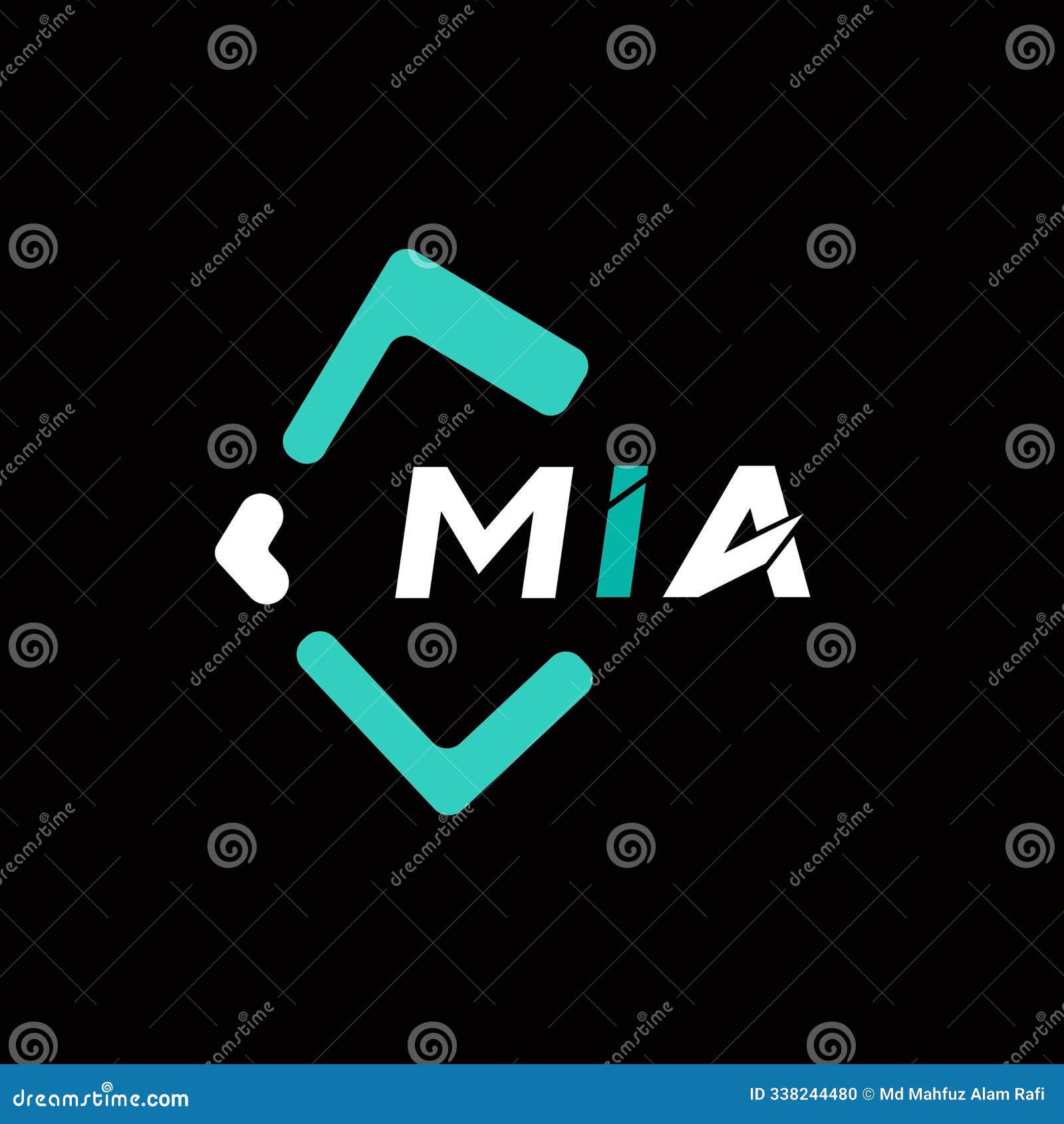 MIA Creative Minimalist Letter Logo. MIA Unique Vector Initials ...