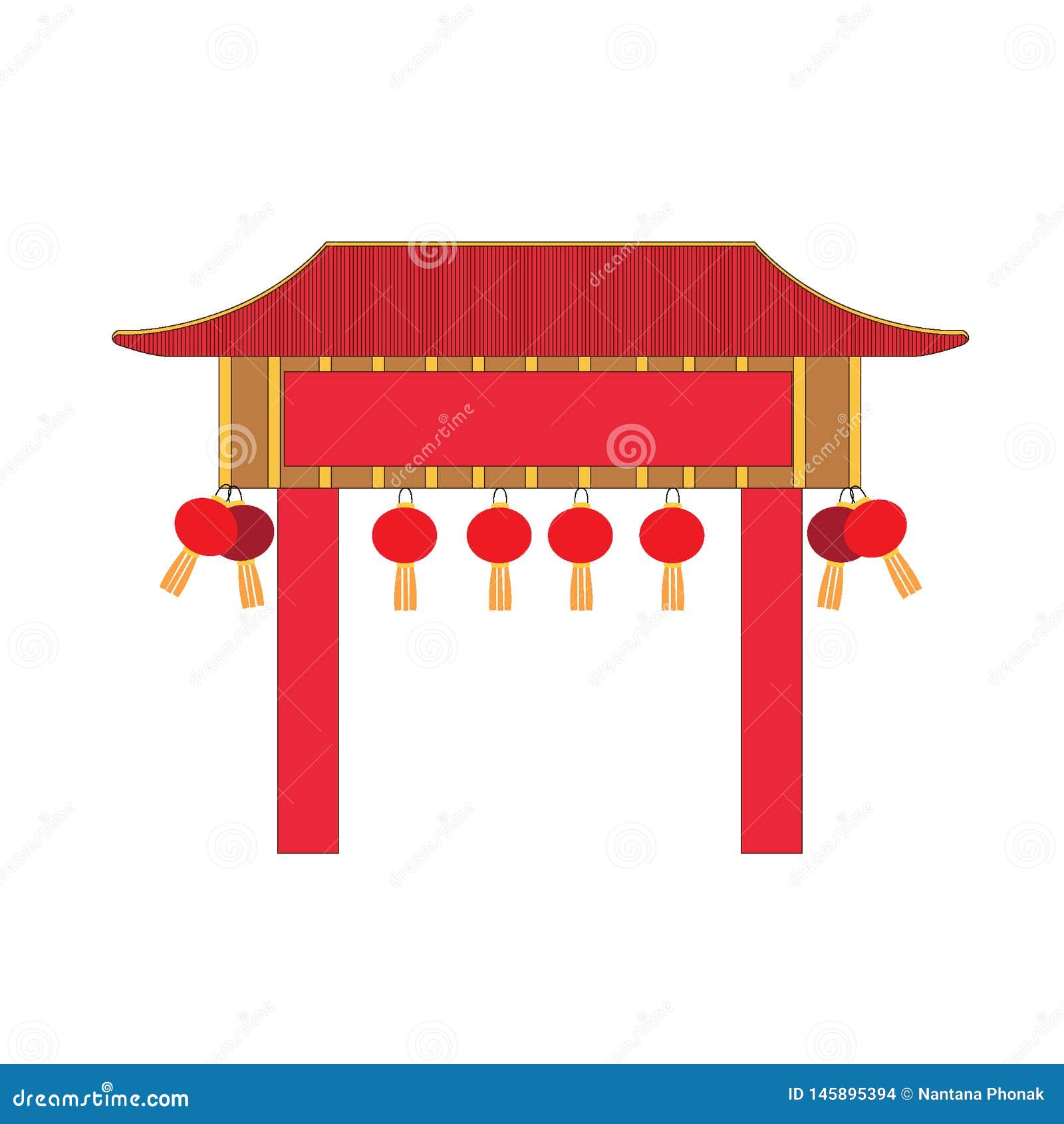 China Design Template Line Icon Welcome Concept And Map. Vector ...