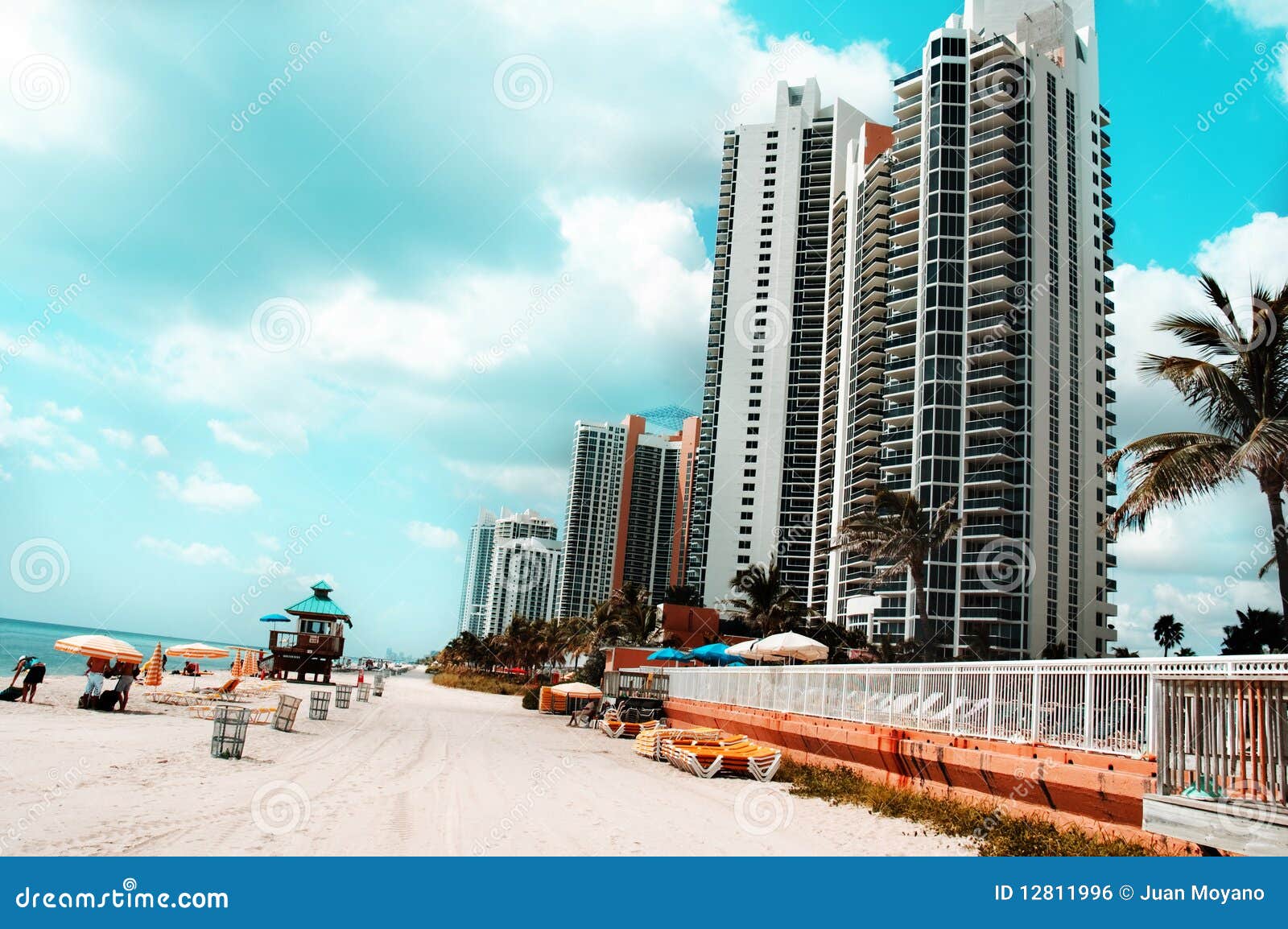 Miami stock photo. Image of coastline, avenues, color - 12811996