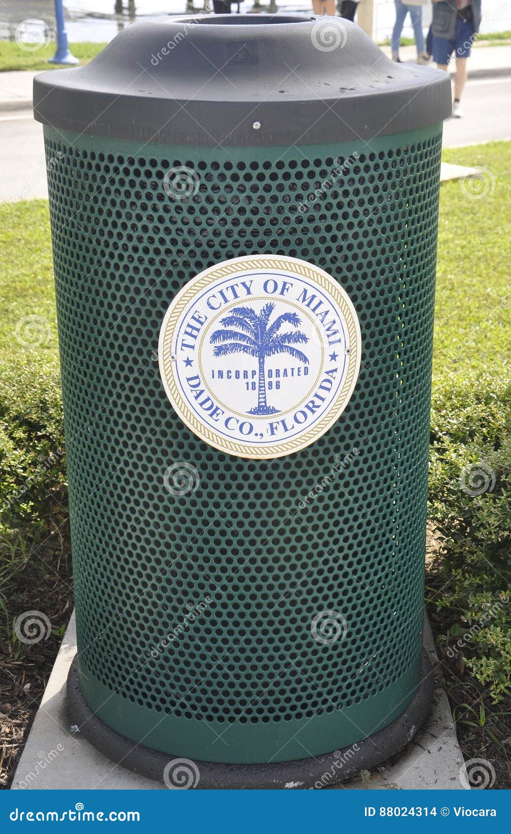 Miami,august 9th:Garbage Basket from Miami in Florida USA Stock Photo ...