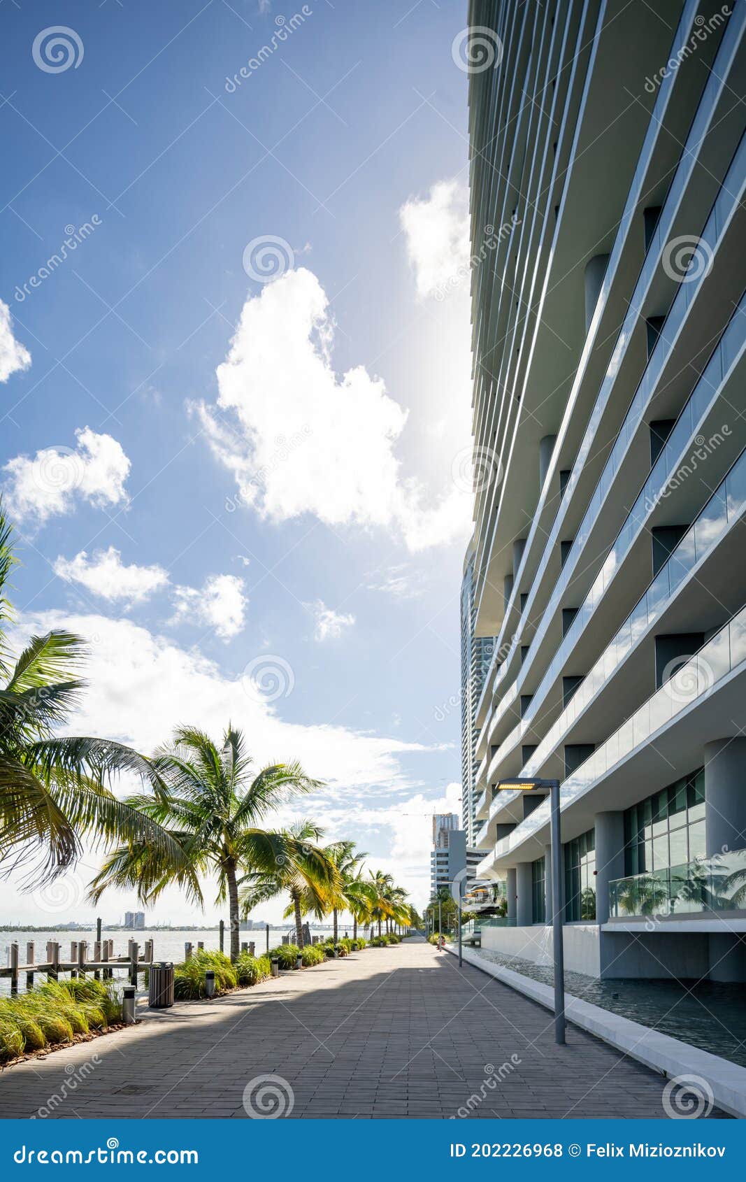 Miami Baywalk Edgewater Miami FL Scene Stock Photo - Image of urban ...