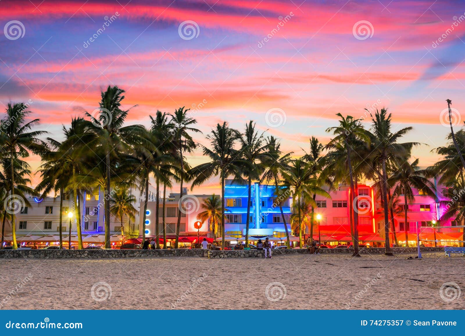 Miami Beach, Florida stock image. Image of drive, miami - 74275357