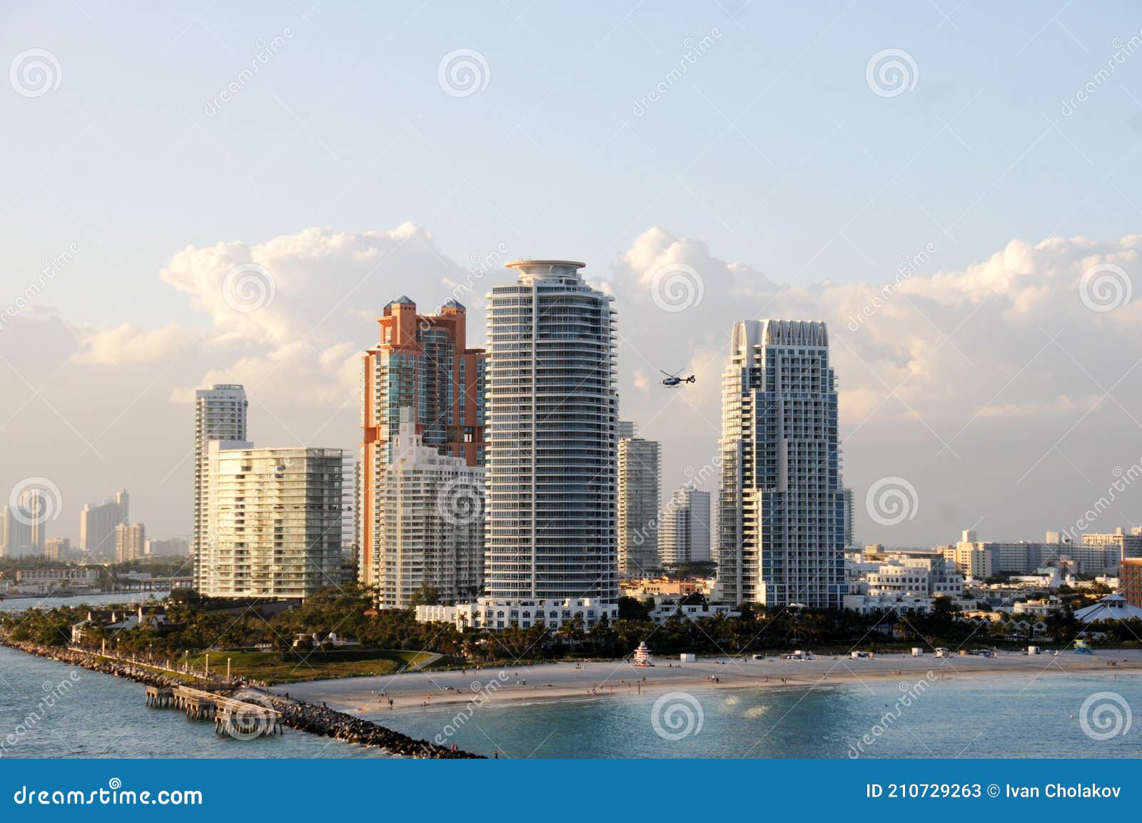 Miami Beach Florida stock image. Image of highrise, cityscape - 210729263