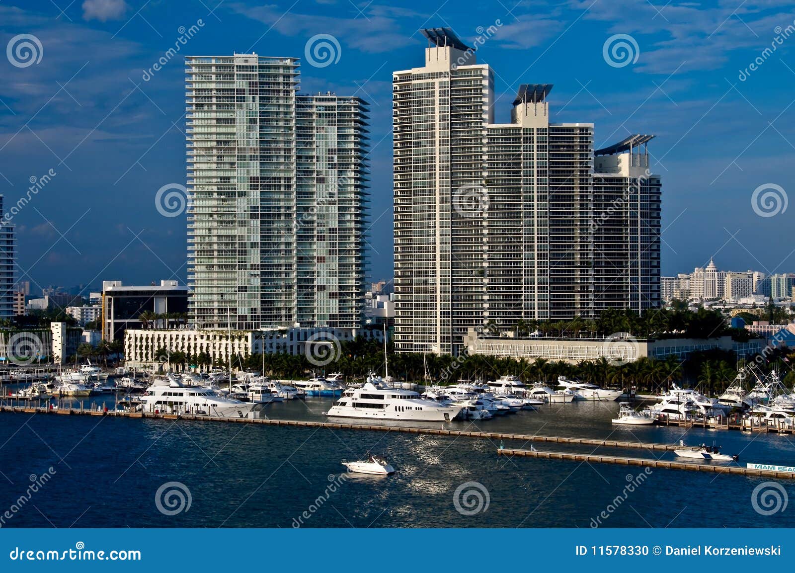 Miami Beach Marina stock photo. Image of skyline, coast - 11578330