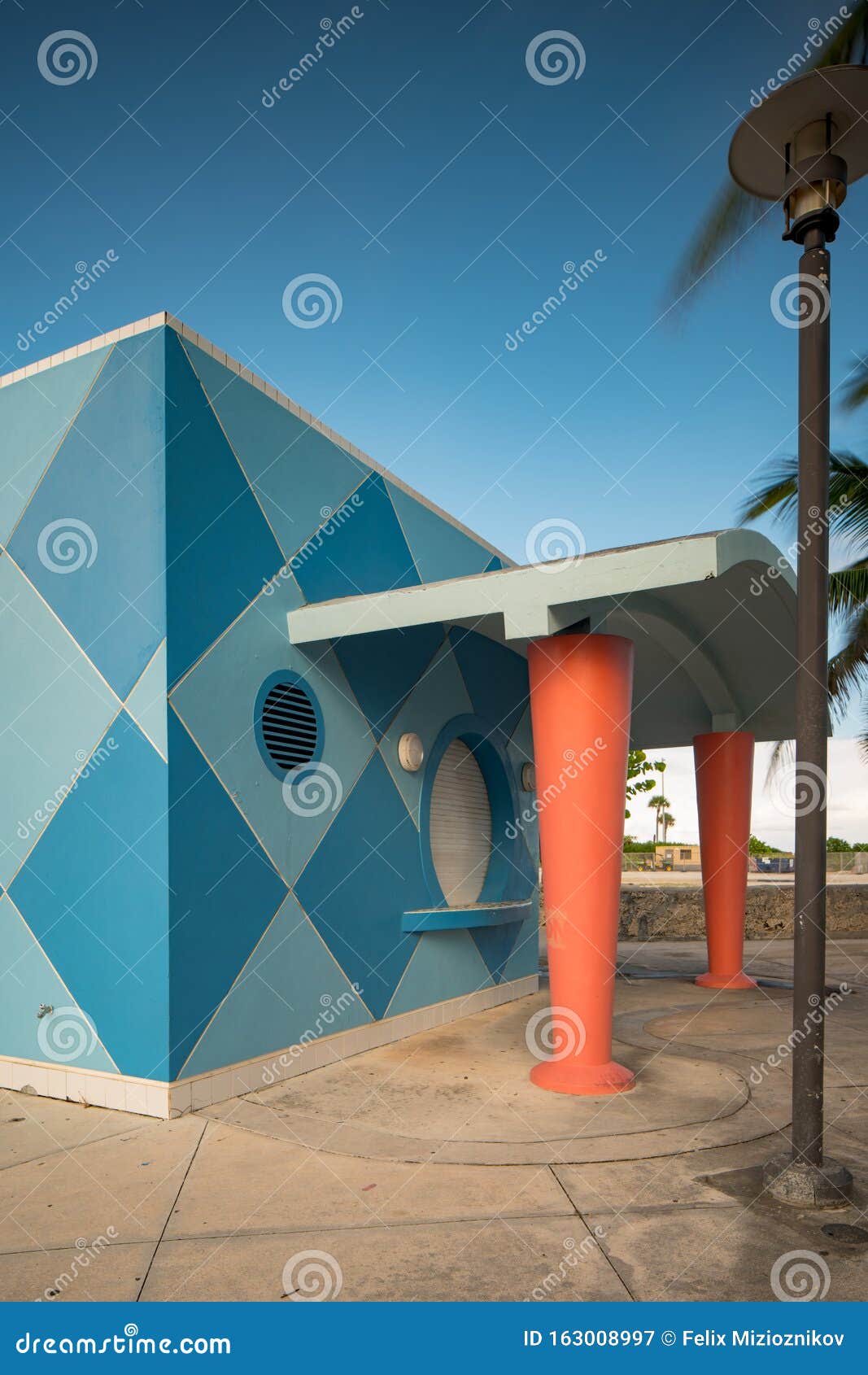 Miami Beach Public Restrooms Abstract Deco Architecture Stock Image ...