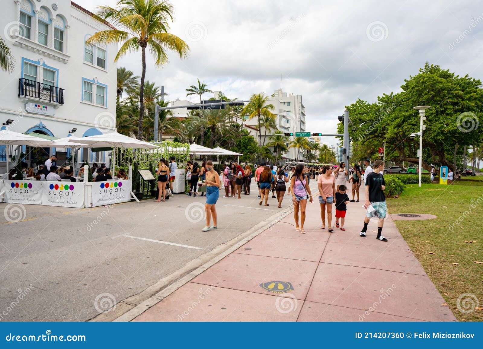 Miami Beach Spring Break during Covid 19 Coronavirus Pandemic Editorial ...